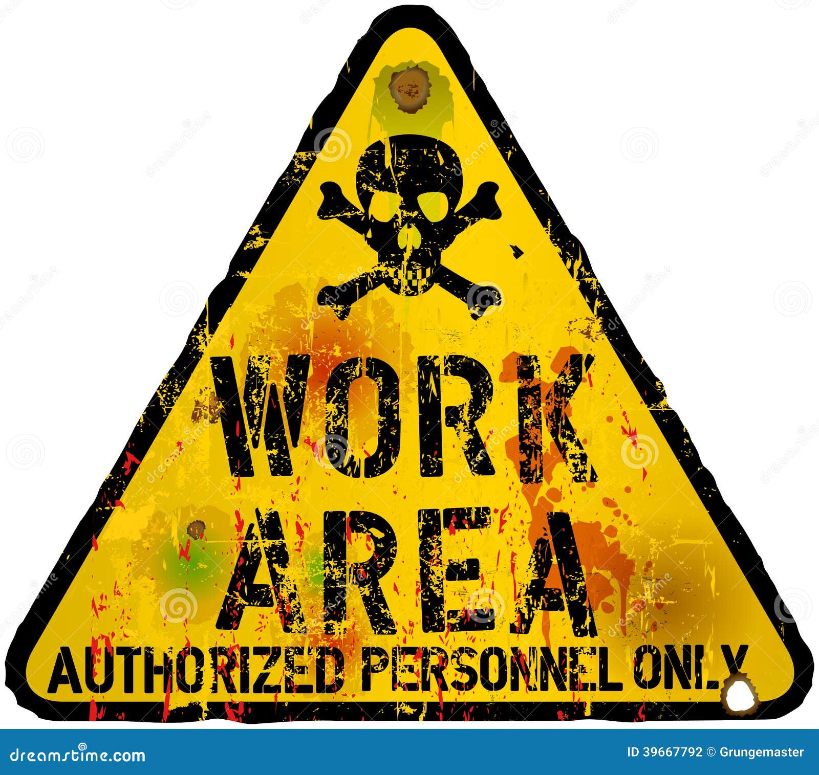 Work area sign stock vector. Illustration of frame, space - 39667792