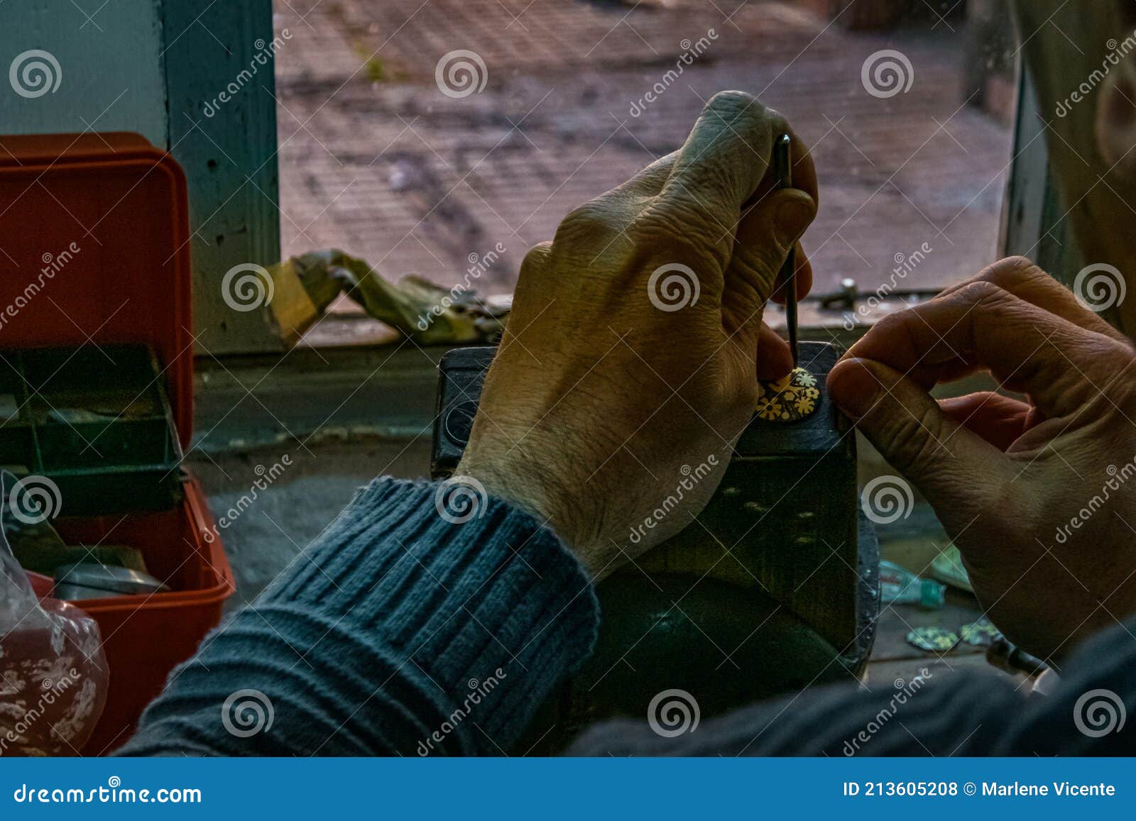 Work of the Art of Damascene of Toledo Stock Photo - Image of alliance ...