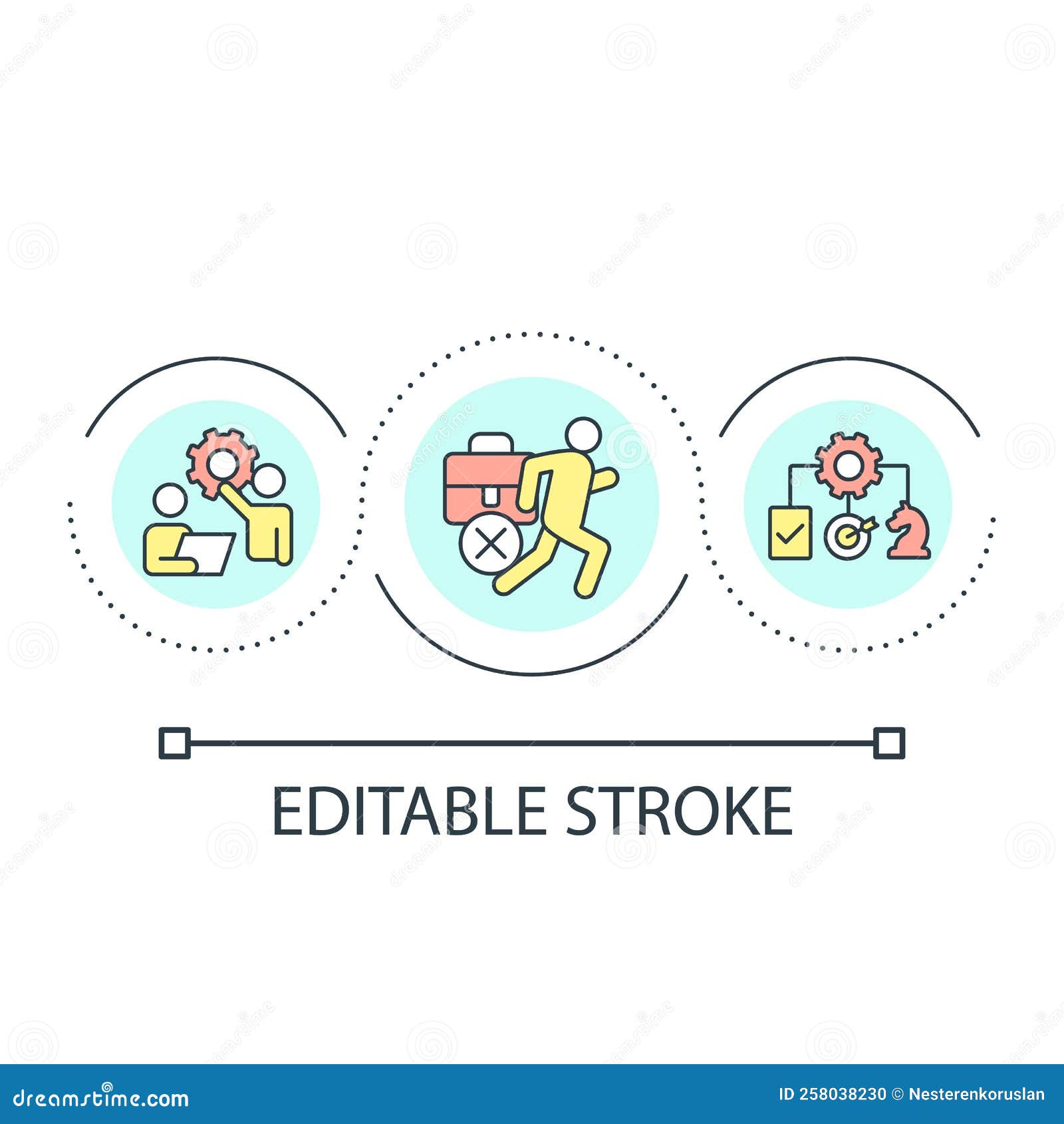 Icon Refuse Waste, Garbage Reduce, Reuse Garbage, Recycle And Rot Waste ...