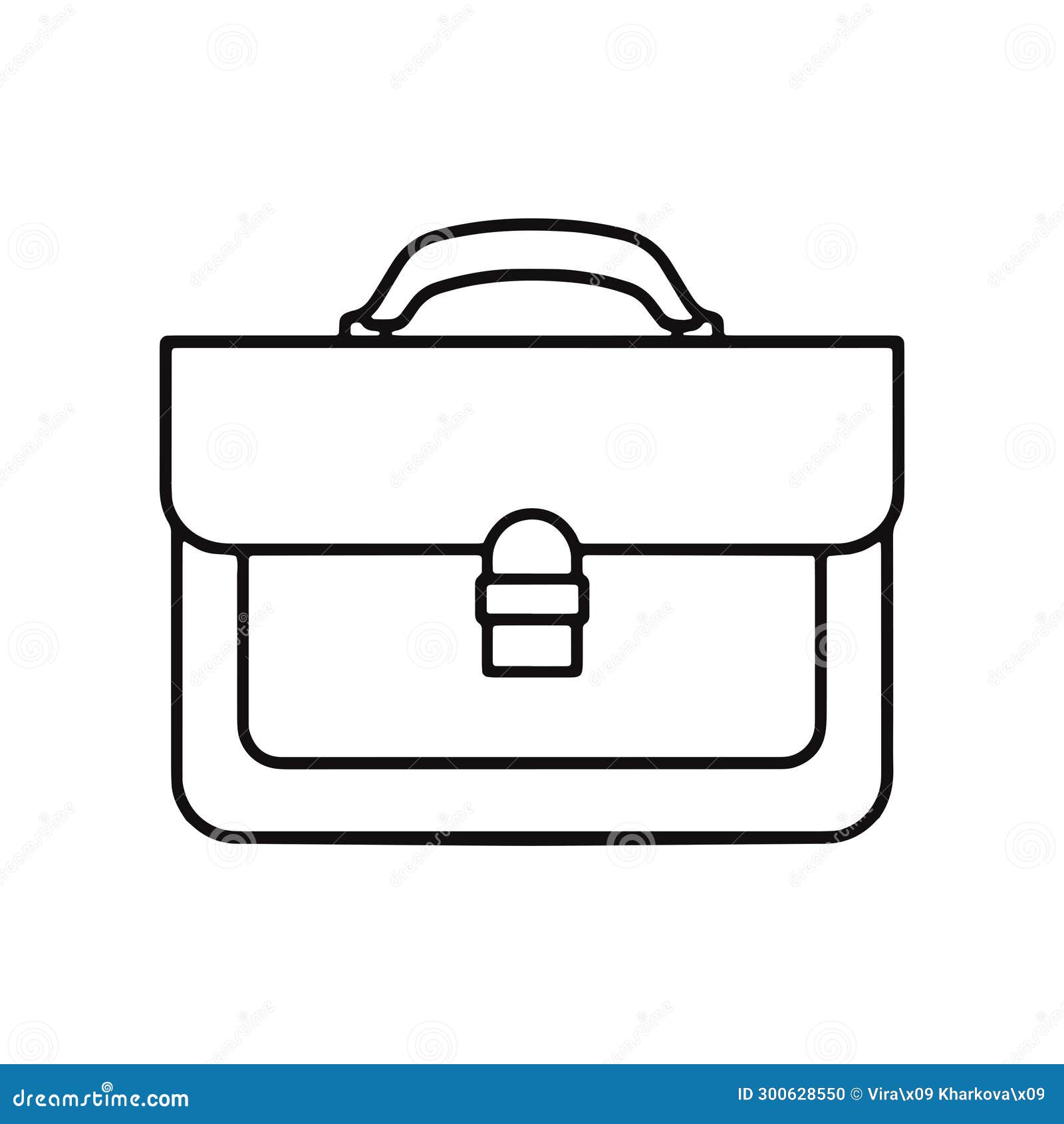 Work Bag Icon. Briefcase Symbol Stock Vector - Illustration of line ...