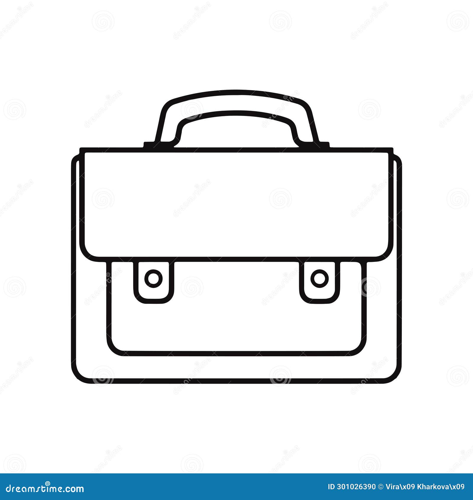 Work Bag Icon. Briefcase Symbol Stock Illustration - Illustration of ...