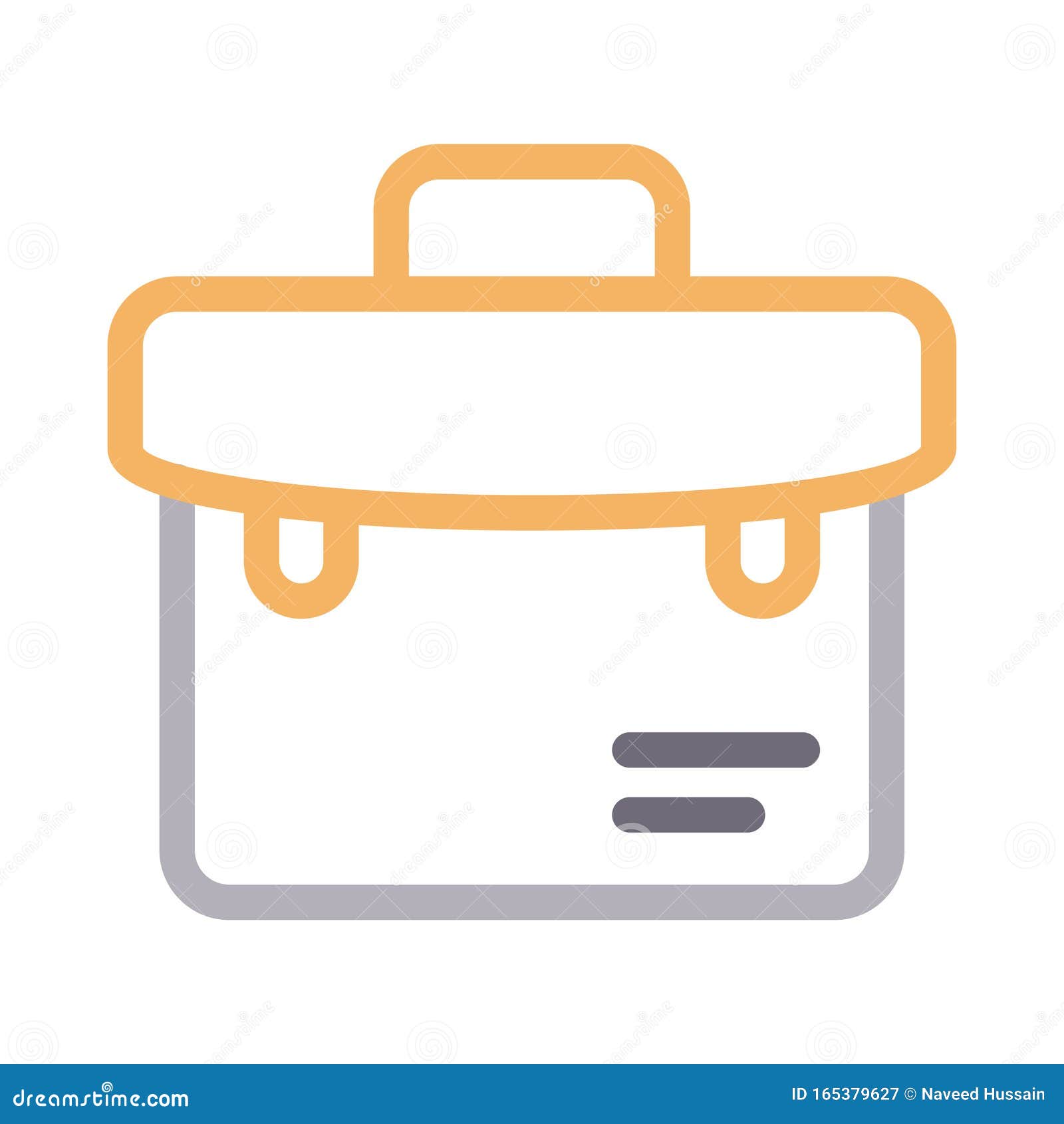 Work Bag Vector Color Line Icon Stock Vector - Illustration of ...