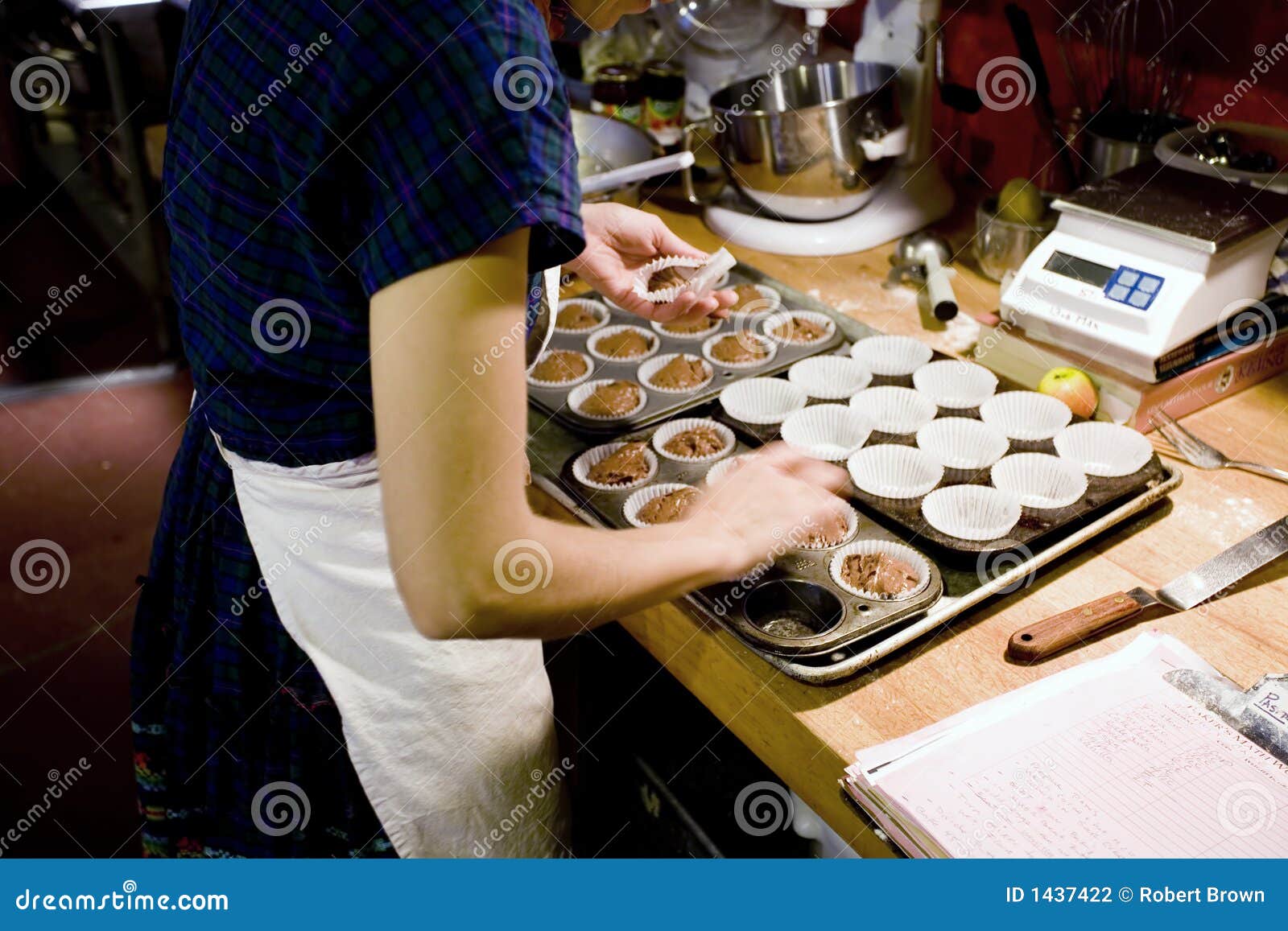 At Work in the Bakery stock photo. Image of work, ingrediants - 1437422