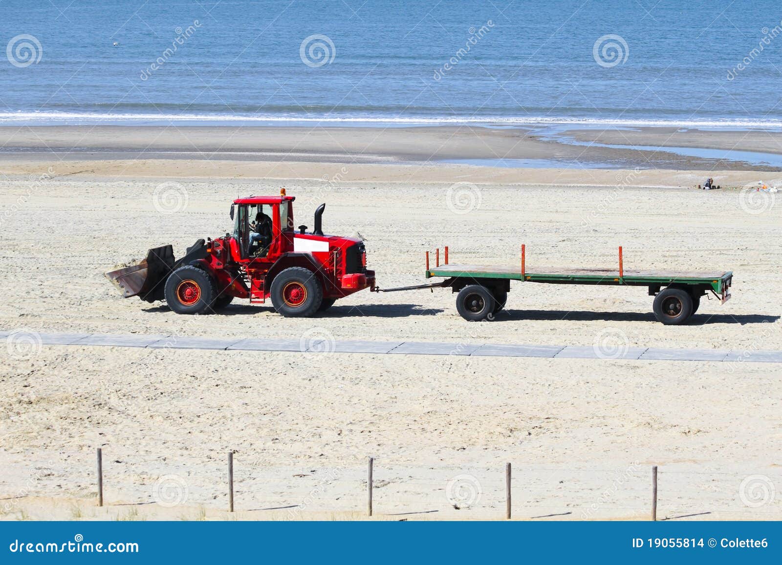 Work at the Beach - Preparing for Summerseason Stock Photo - Image of ...