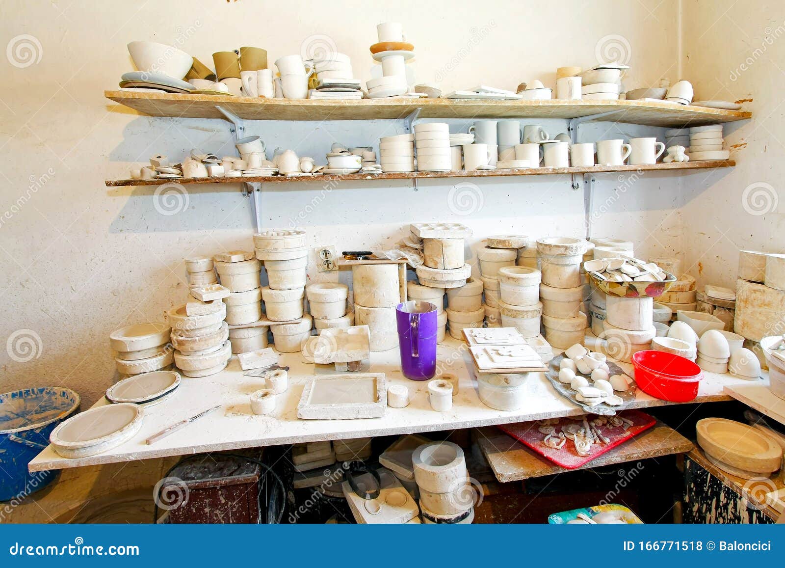 Work bench stock photo. Image of plate, craft, terracotta - 166771518