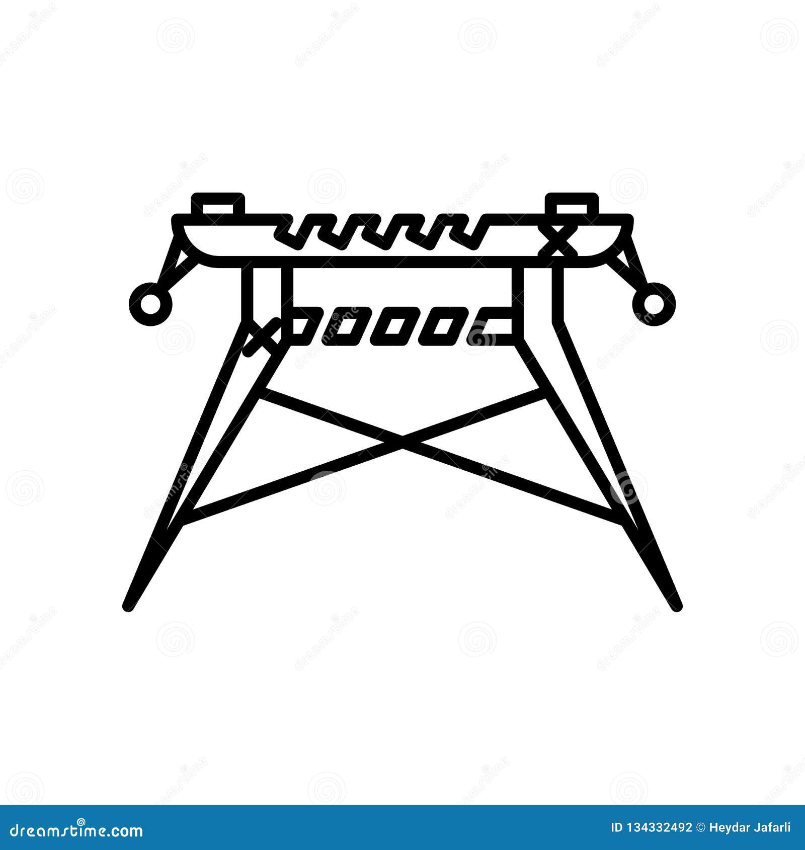 Work Bench Icon Vector Sign and Symbol Isolated on White Background ...