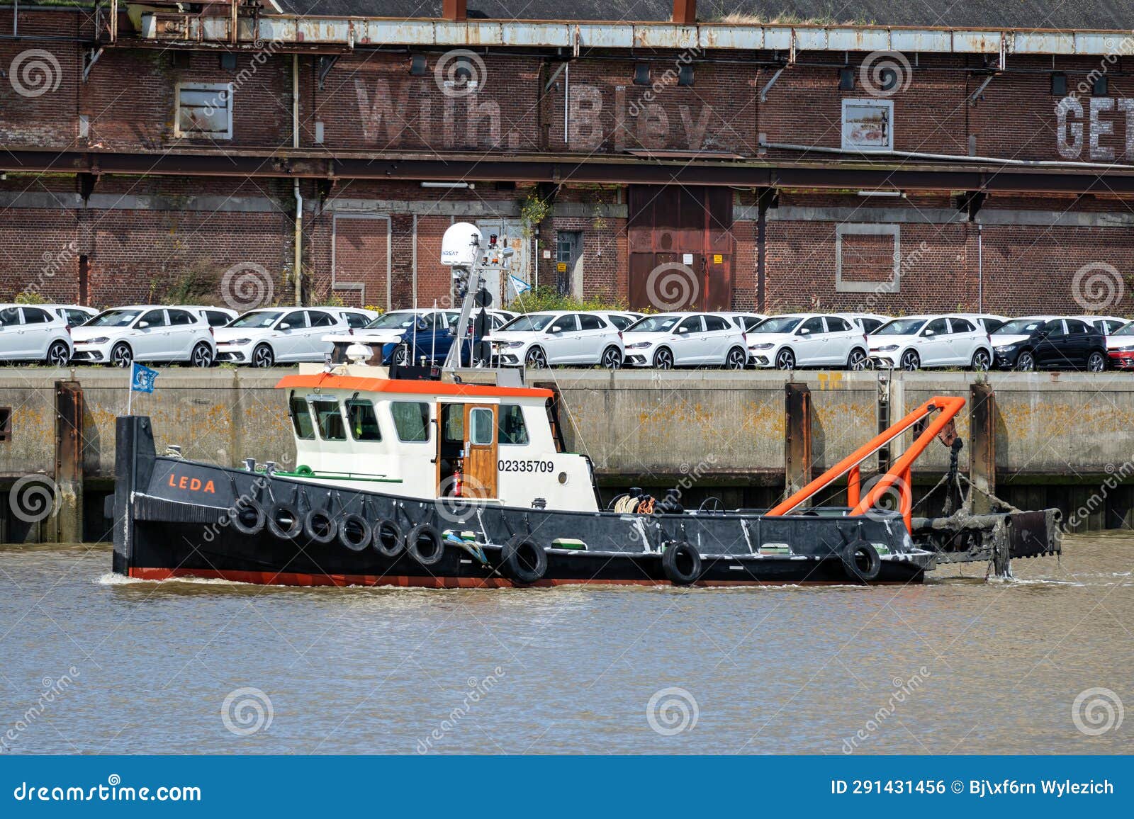 Work boat Leda editorial photo. Image of ocean, emden - 291431456