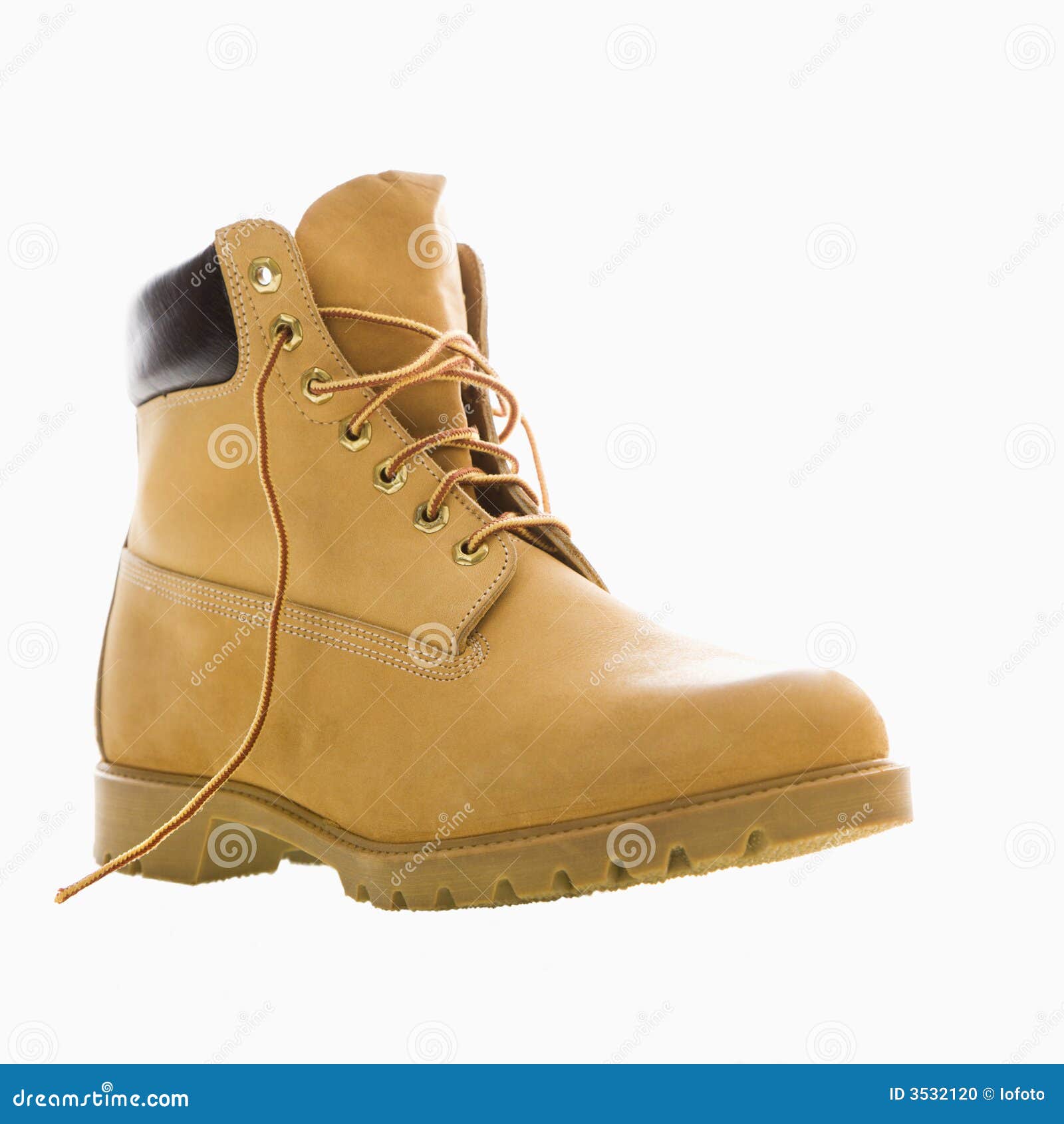 Work boot. stock photo. Image of indoors, leather, white - 3532120