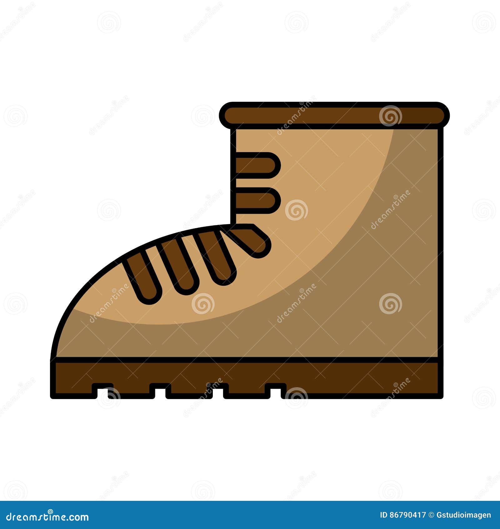 Work Boot Shoe Isolated Icon Stock Vector - Illustration of boot ...