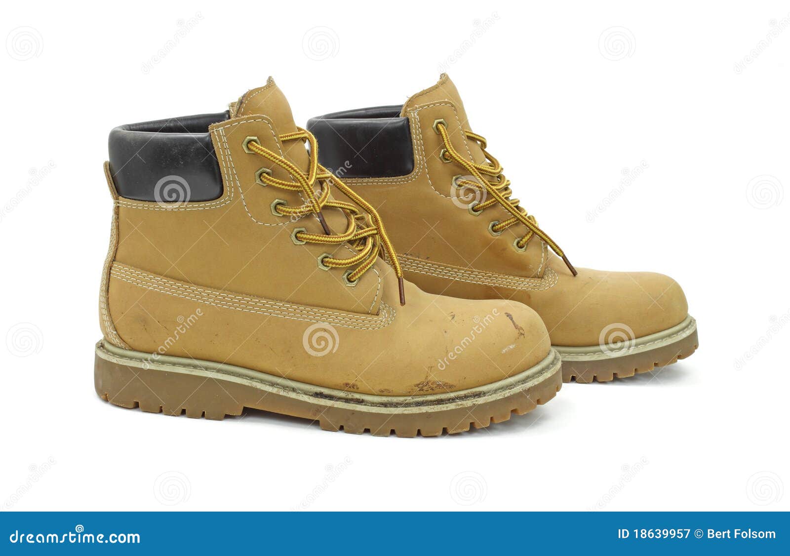 Work boots stock image. Image of yellow, safety, white - 18639957