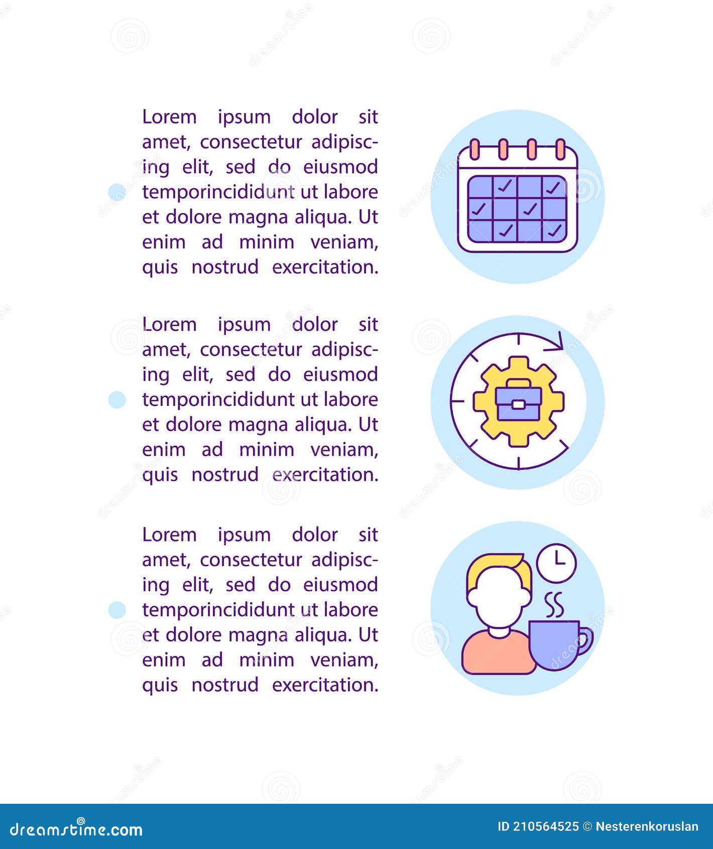 Work and Break Schedule Concept Icon with Text Stock Vector ...