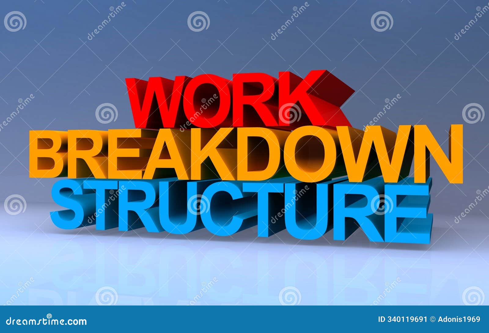 WBS - Work Breakdown Structure Acronym, Business Concept Background ...