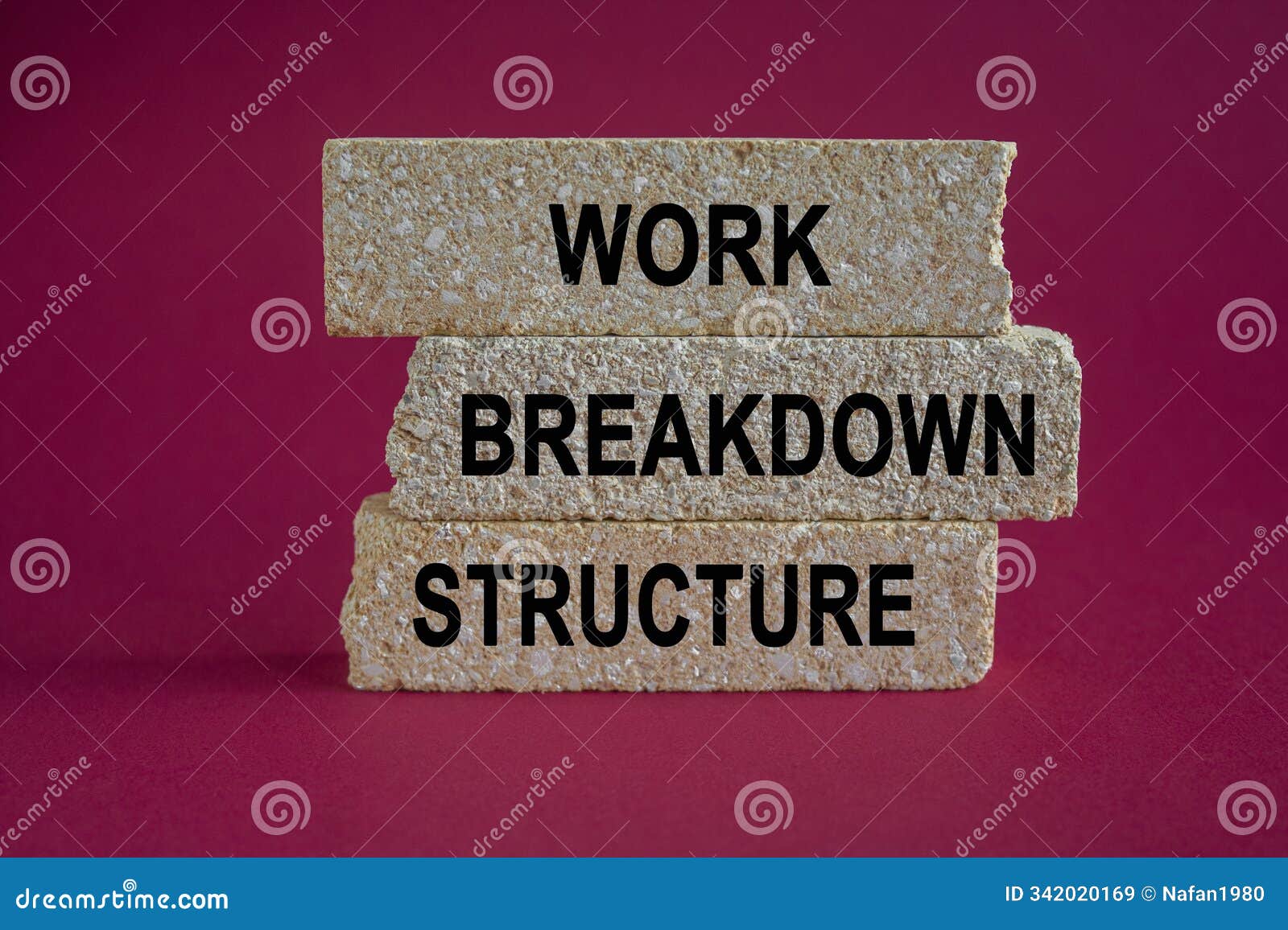 Work Breakdown Structure Symbol. Brick Blocks With Words Work Breakdown ...