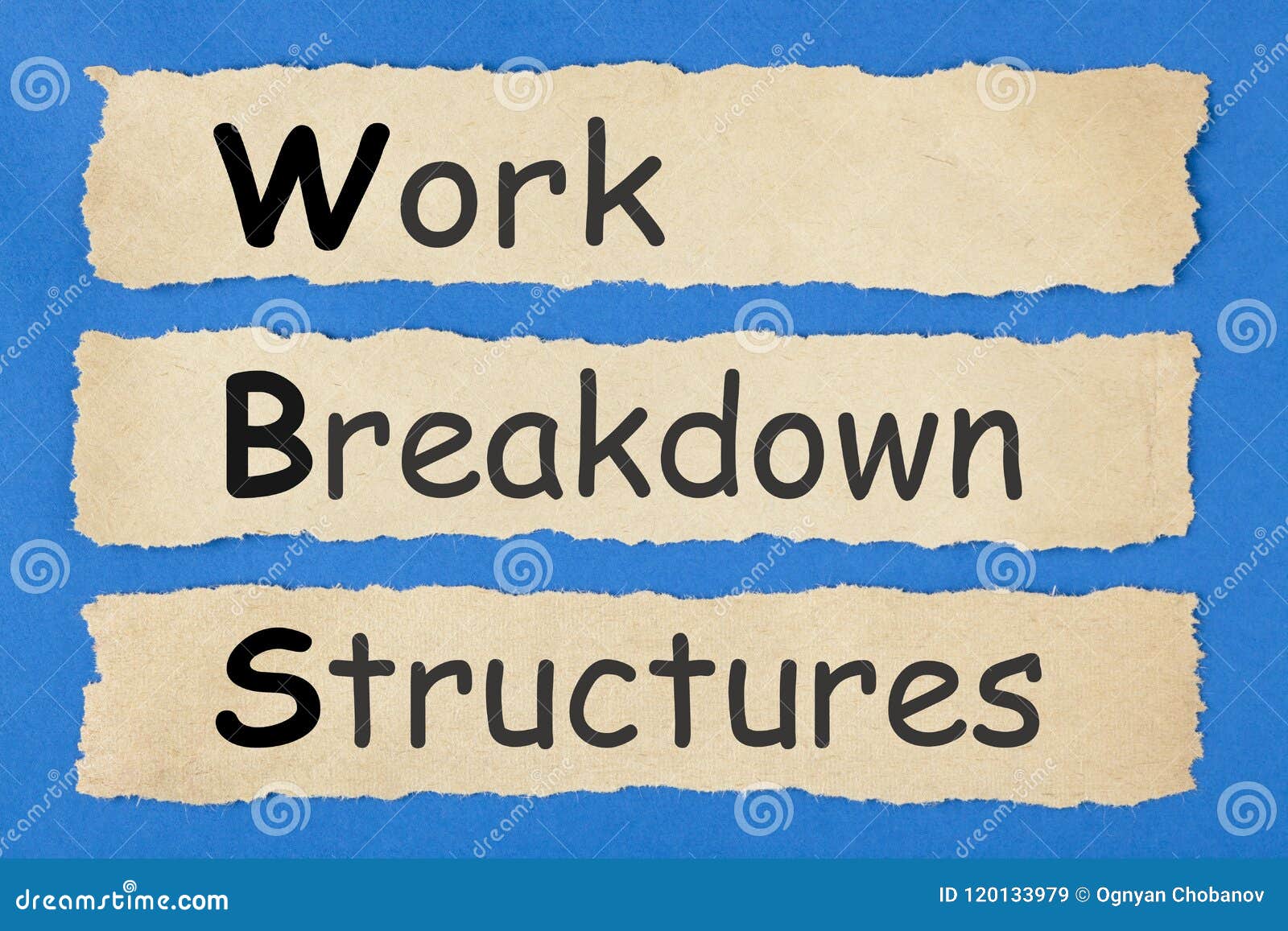 WBS. Work Breakdown Structure Acronym On Sticky Notes. Office Desk ...