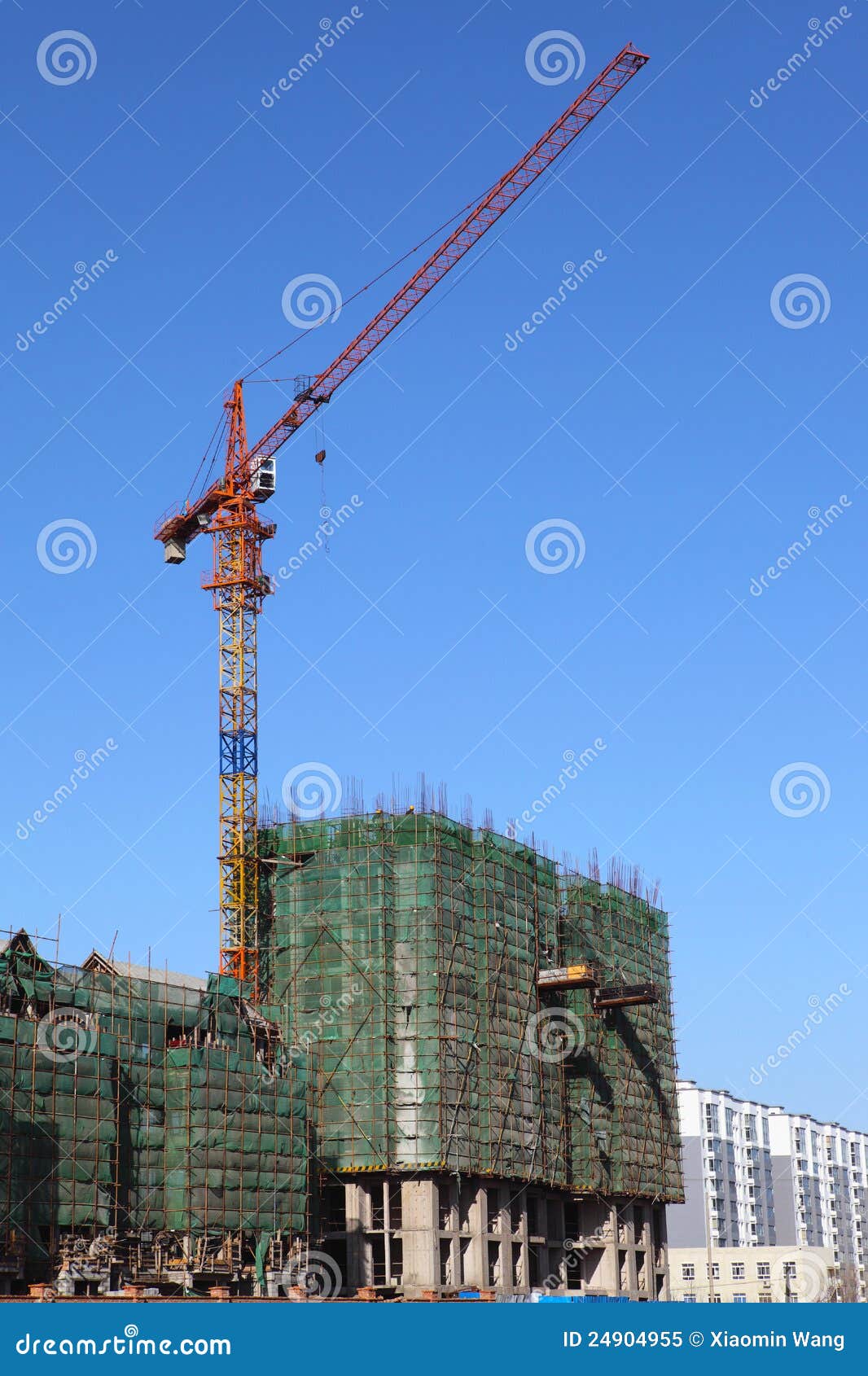 Work on a Building Area. Industry Construction Stock Image - Image of ...