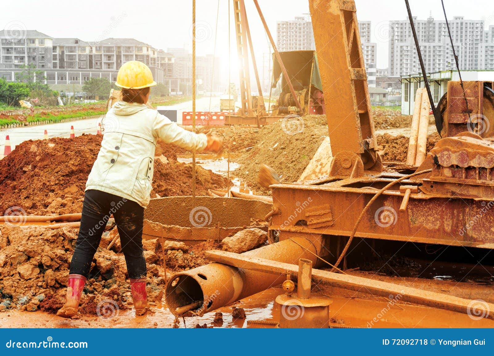 Work on the Building Site Workers Editorial Stock Photo - Image of ...