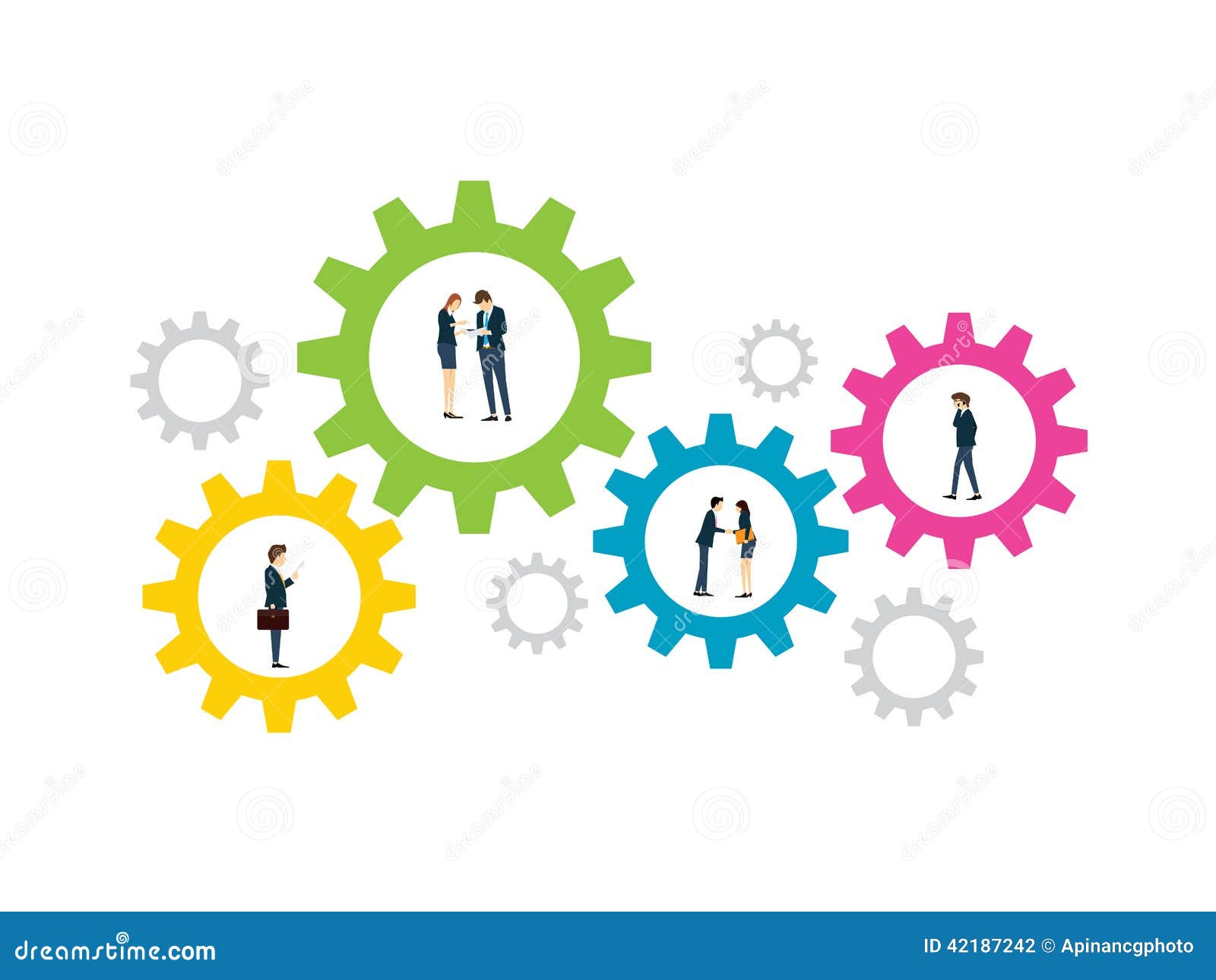 Work business process stock vector. Illustration of support - 42187242