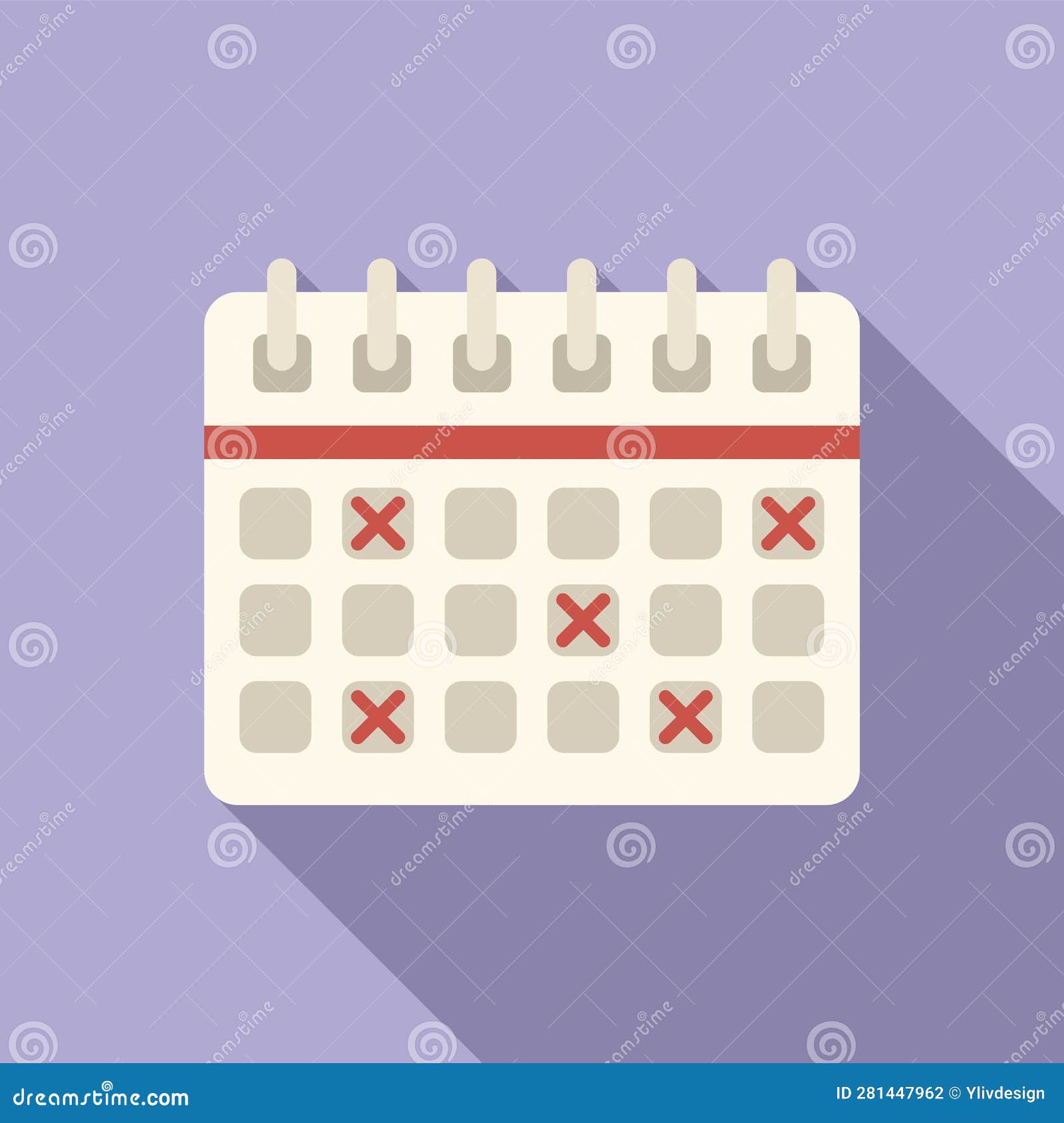 Work Calendar Icon Flat Vector. Office Time Stock Vector - Illustration ...