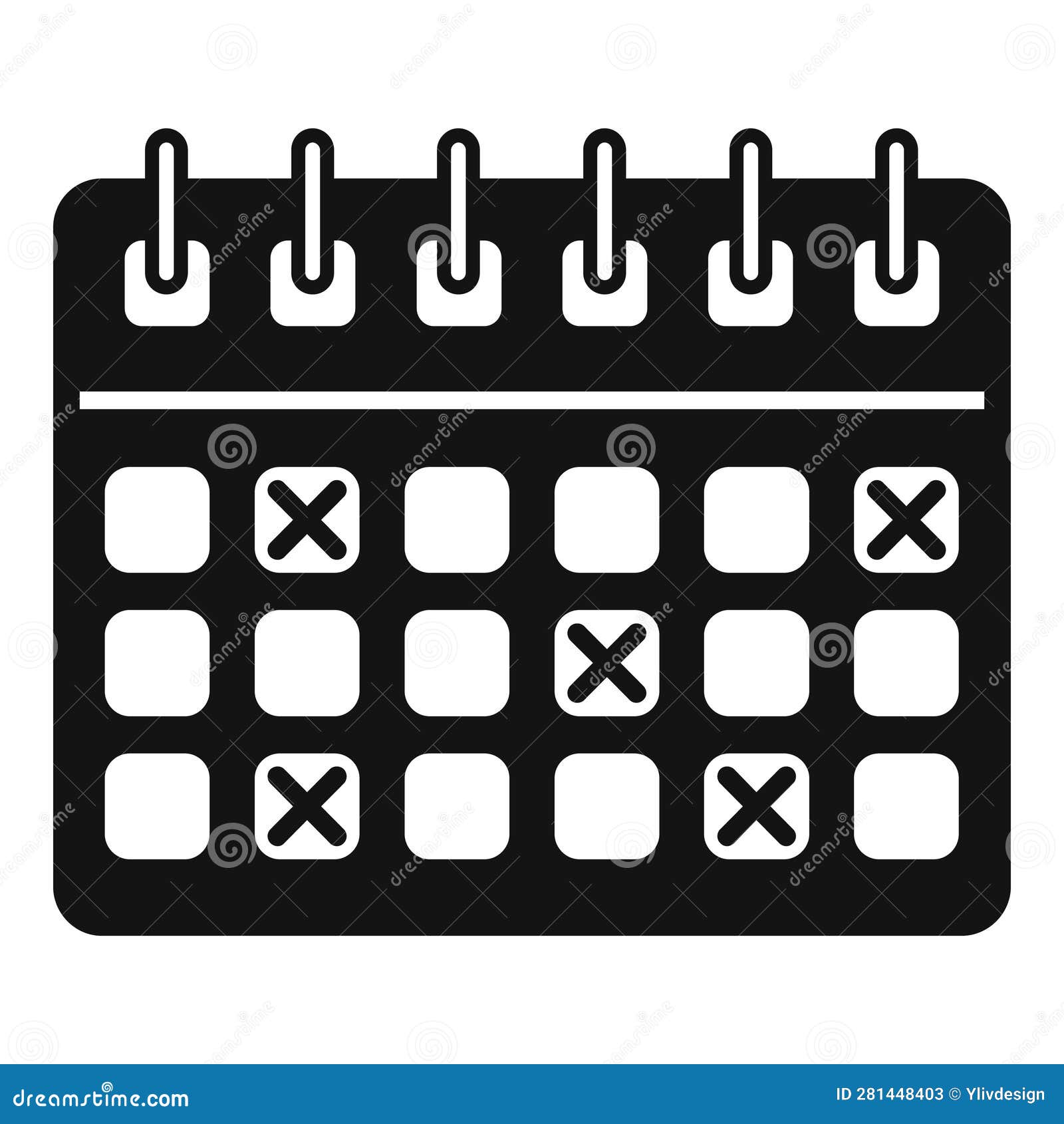 Work Calendar Icon Simple Vector. Office Time Stock Vector ...