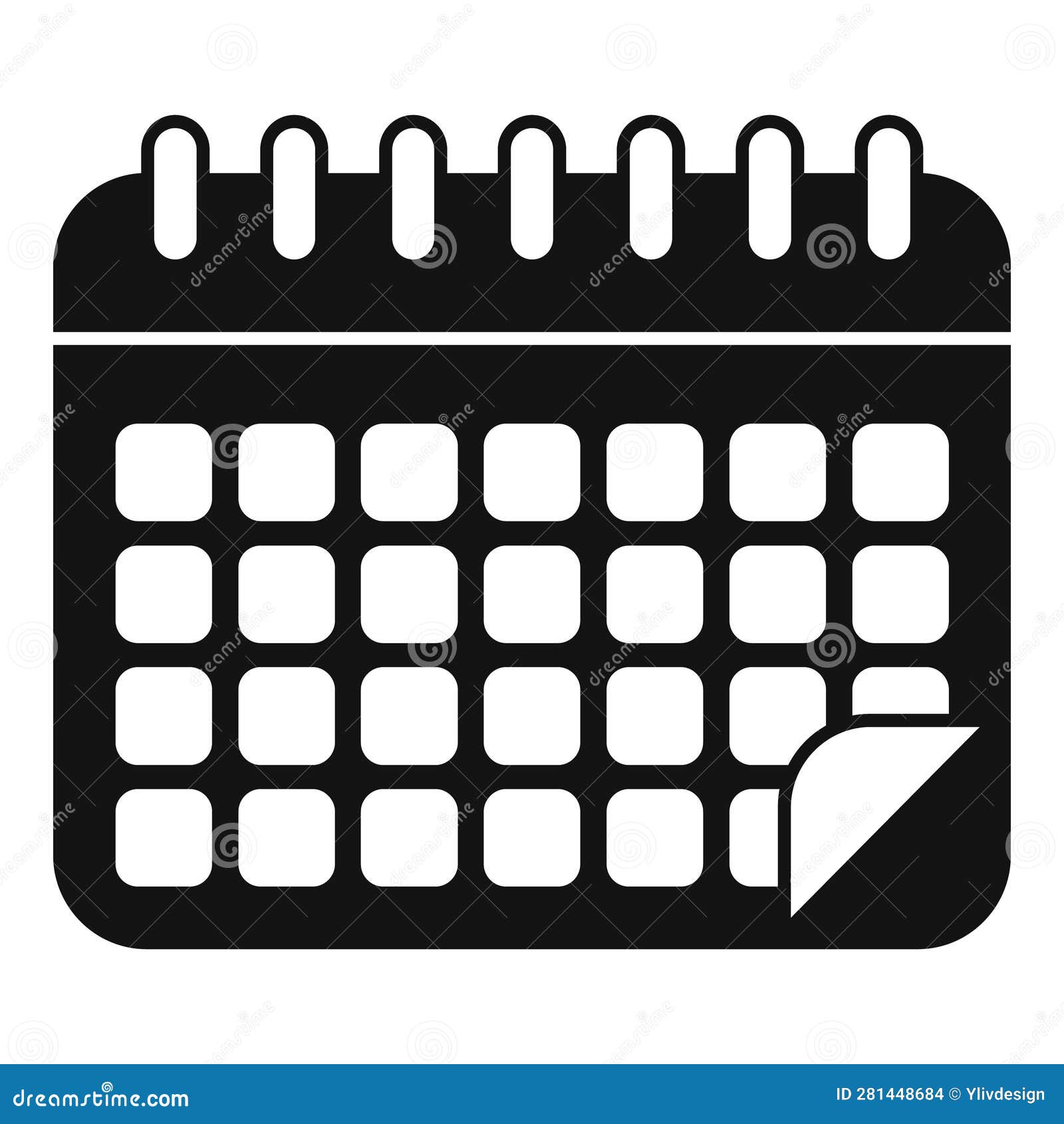 Work Calendar Icon Simple Vector. Office Time Stock Illustration ...