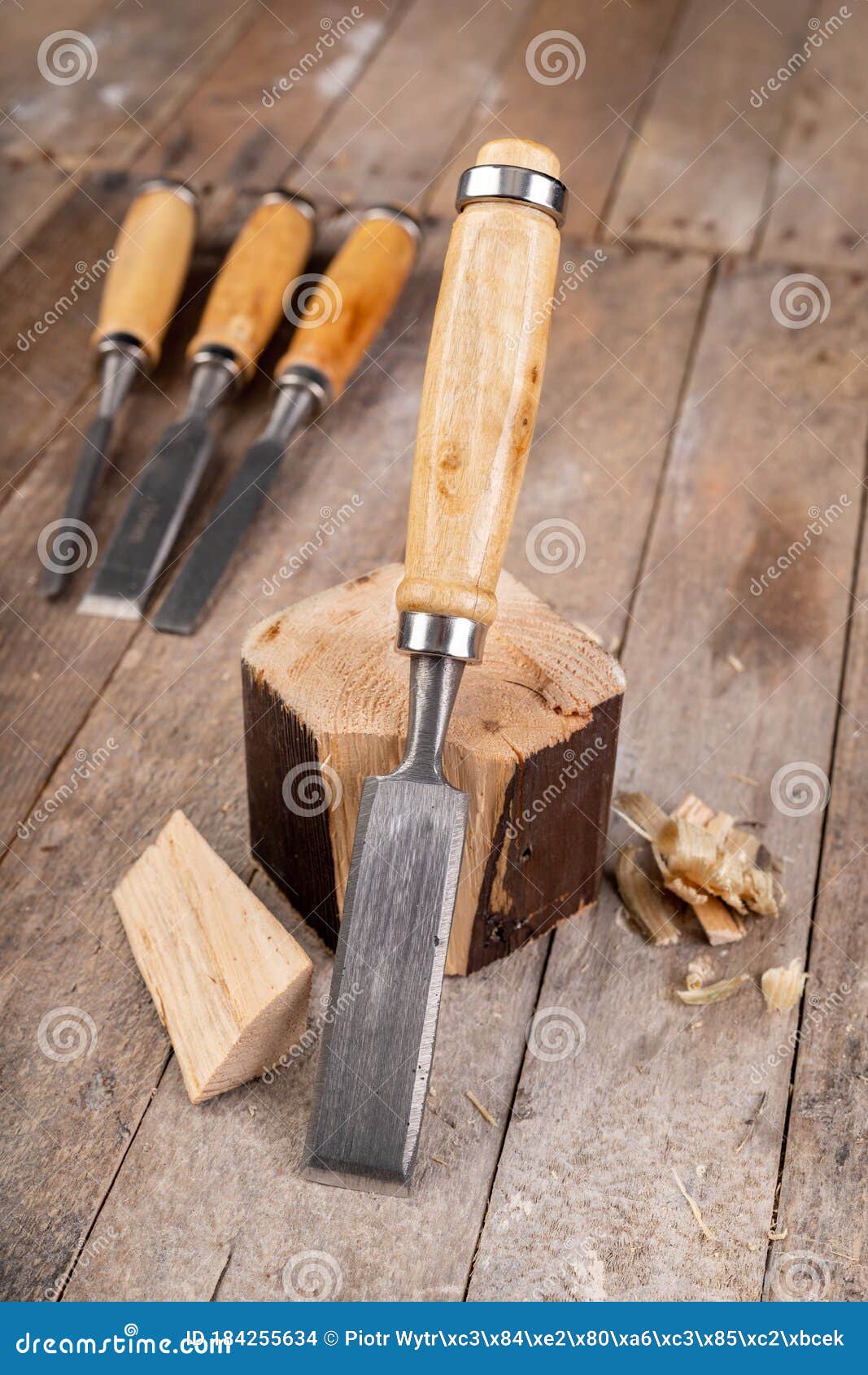 Work with a Carpenter S Chisel in Pine Wood. Small Carpentry Work in ...