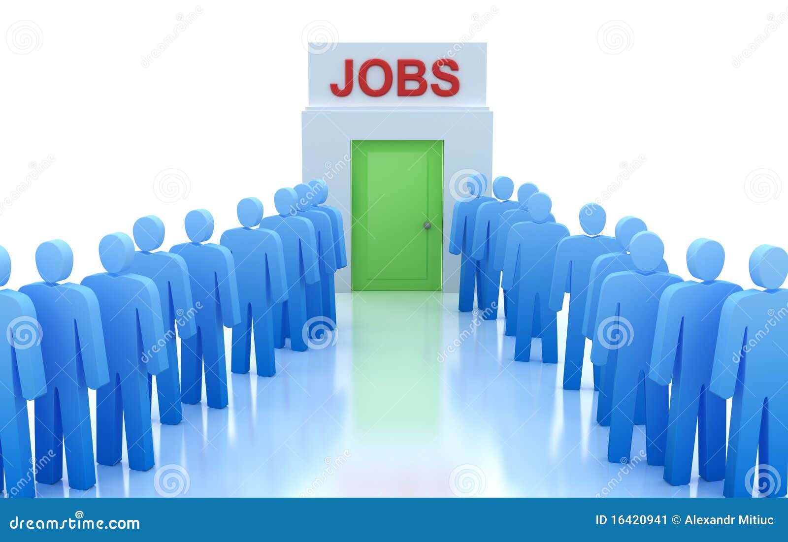 Work Centre : People Looking for a Job Stock Illustration ...