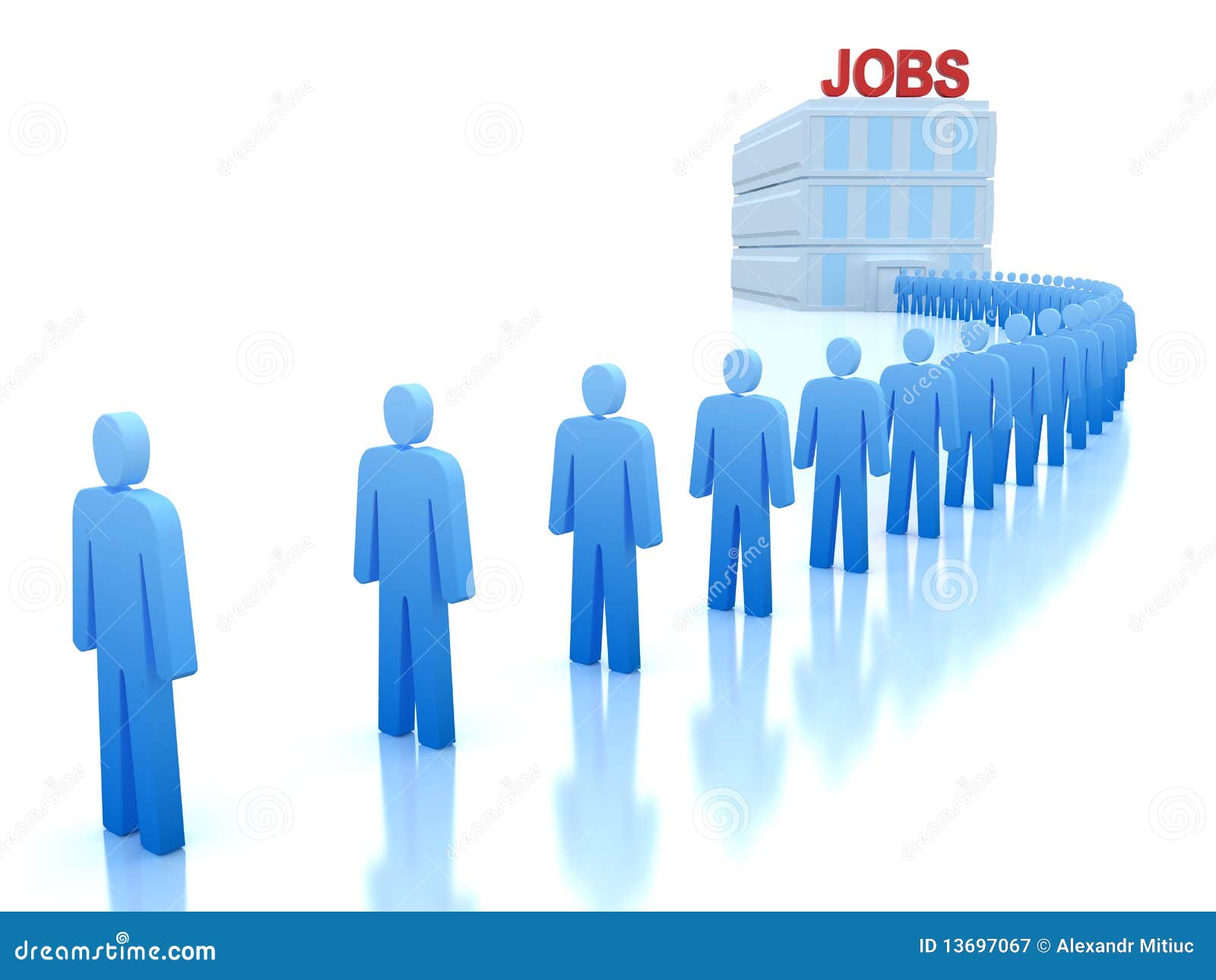 Work Centre : the Unemployed Looking for a Job Stock Illustration ...