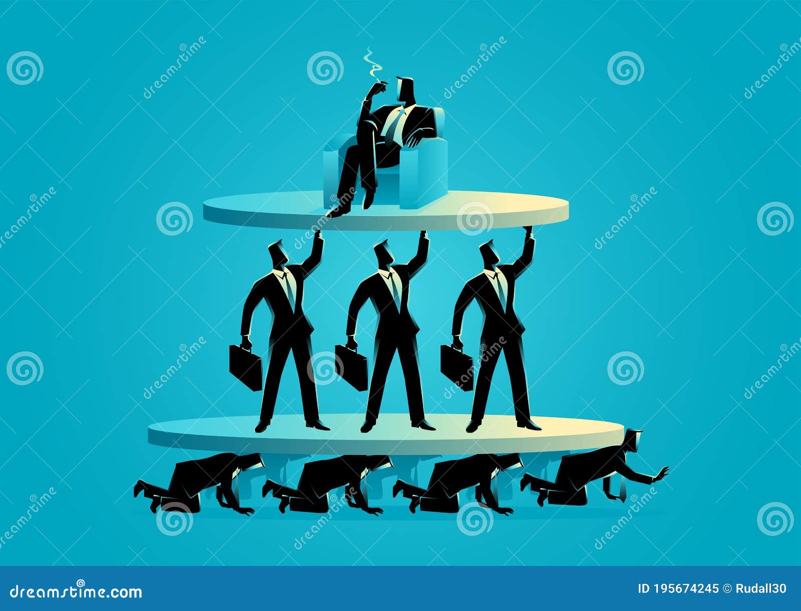 Work Class Pyramid stock vector. Illustration of multi - 195674245