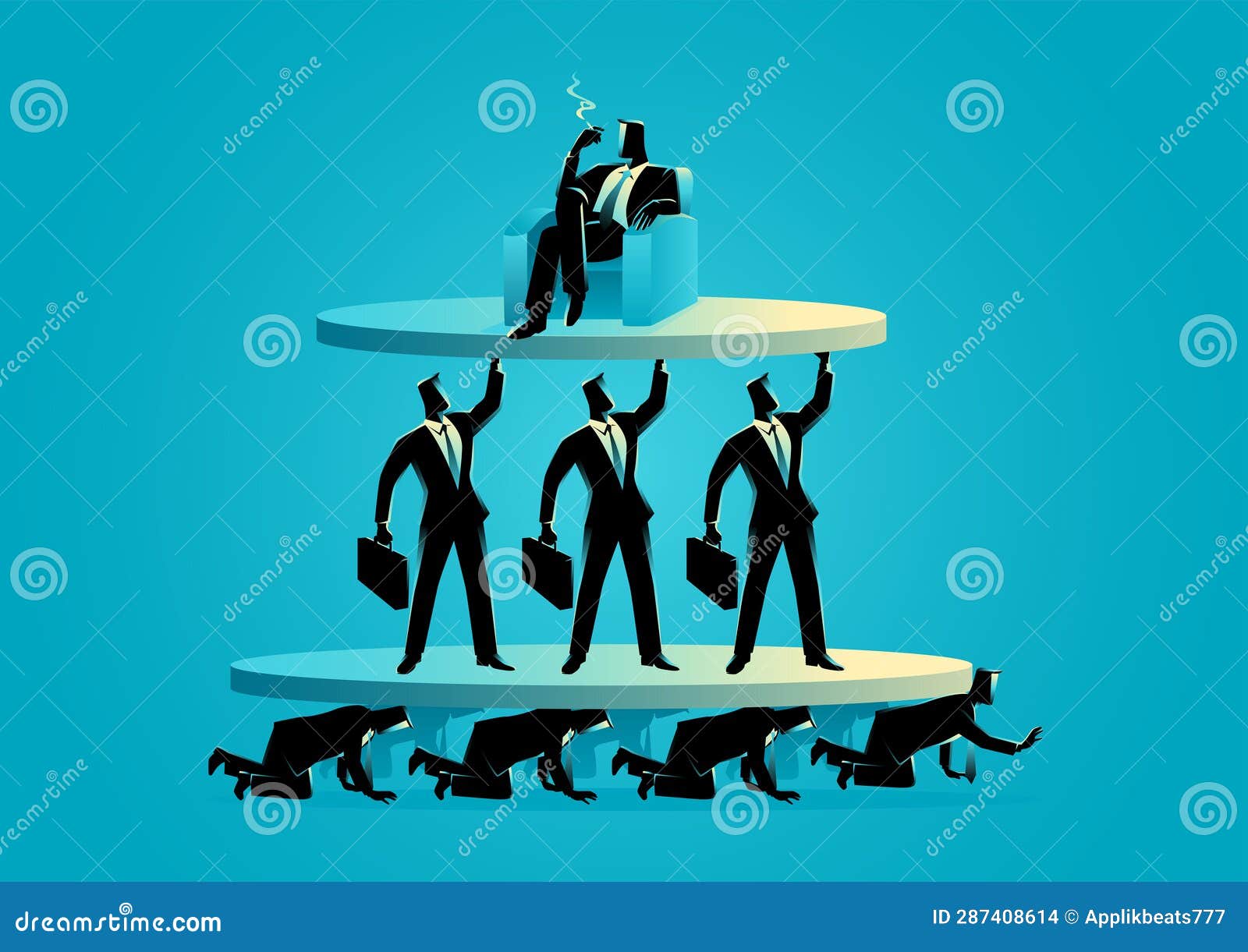 Work Class Pyramid Cartoon Vector | CartoonDealer.com #154469531