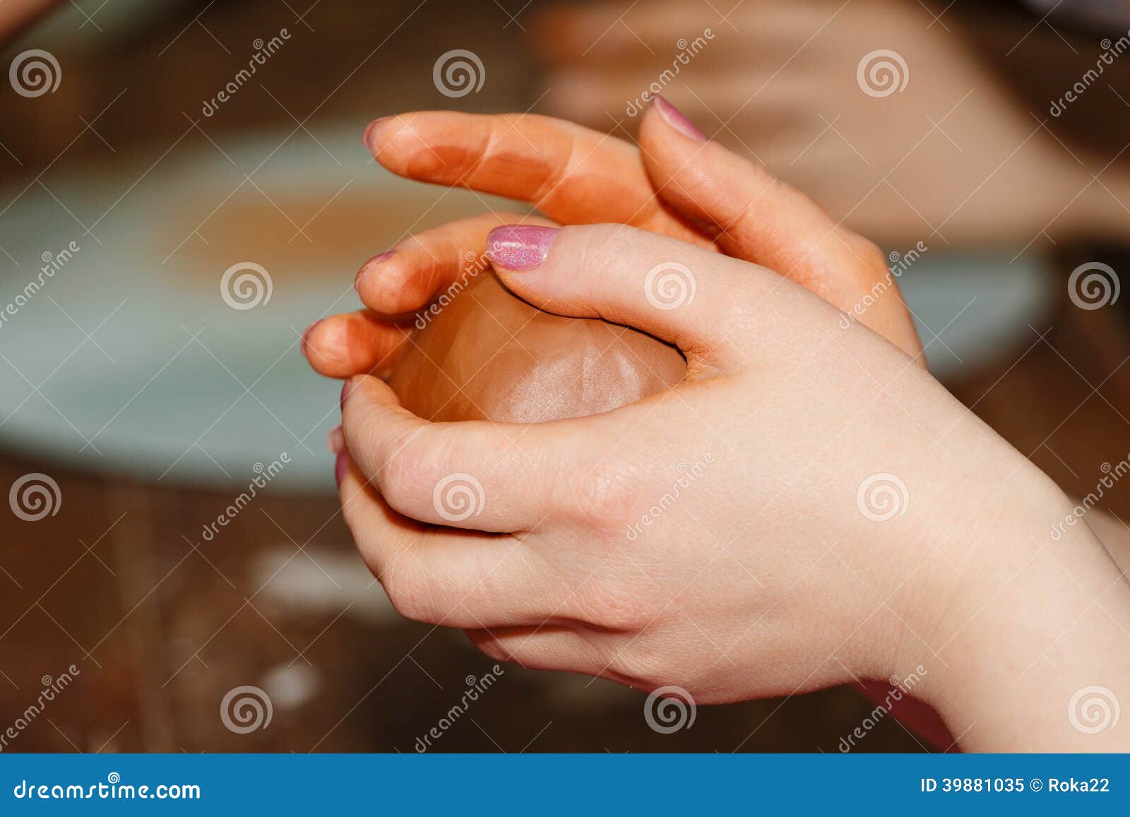 Work with clay stock image. Image of skill, bowl, making - 39881035