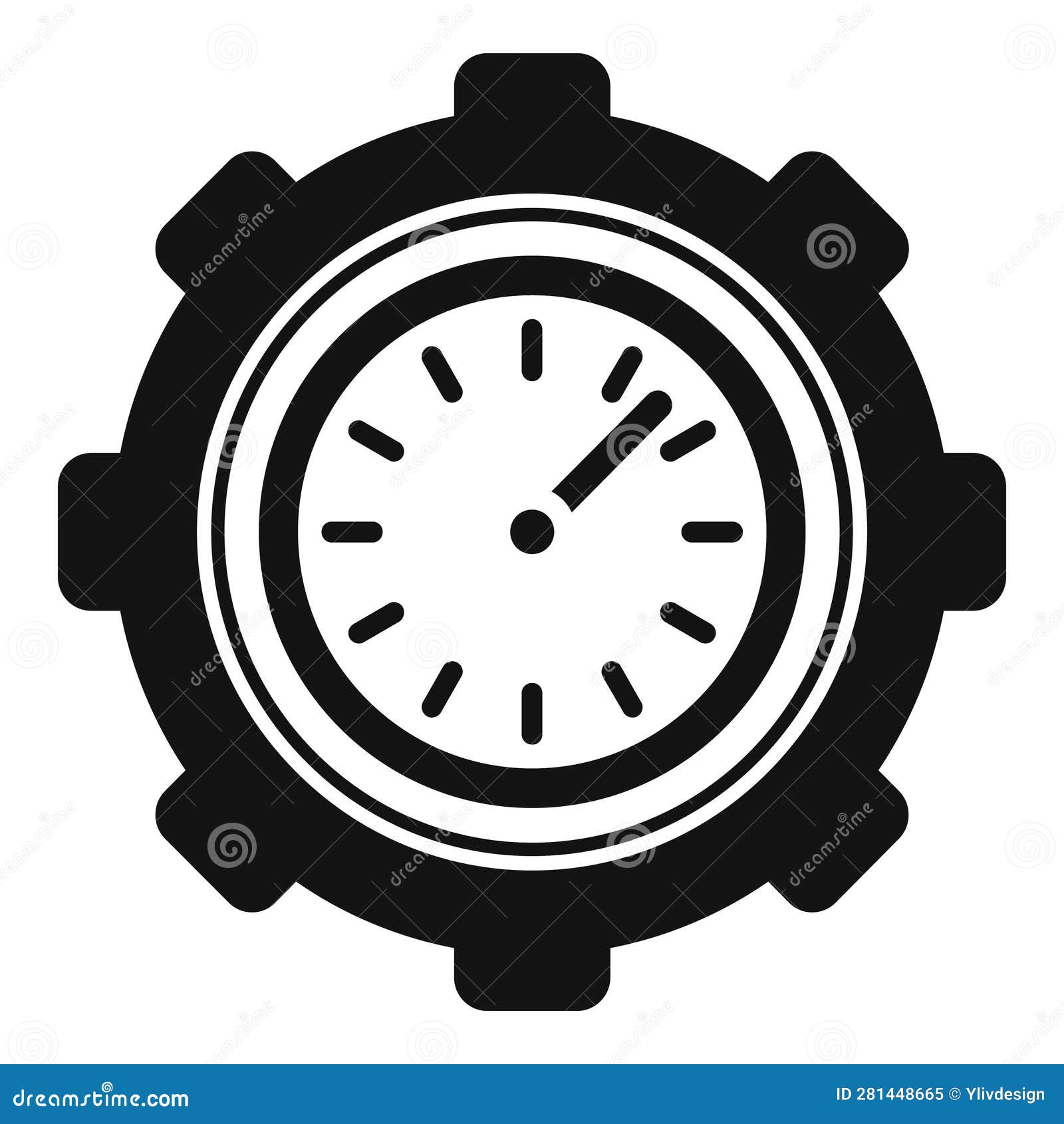 Work Clock Icon Simple Vector. Work Time Stock Illustration ...