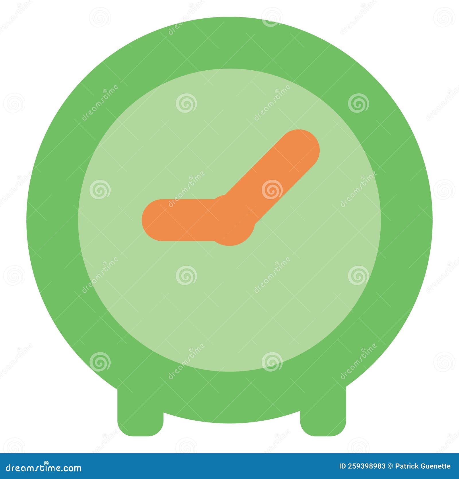 Work clock, icon stock vector. Illustration of object - 259398983
