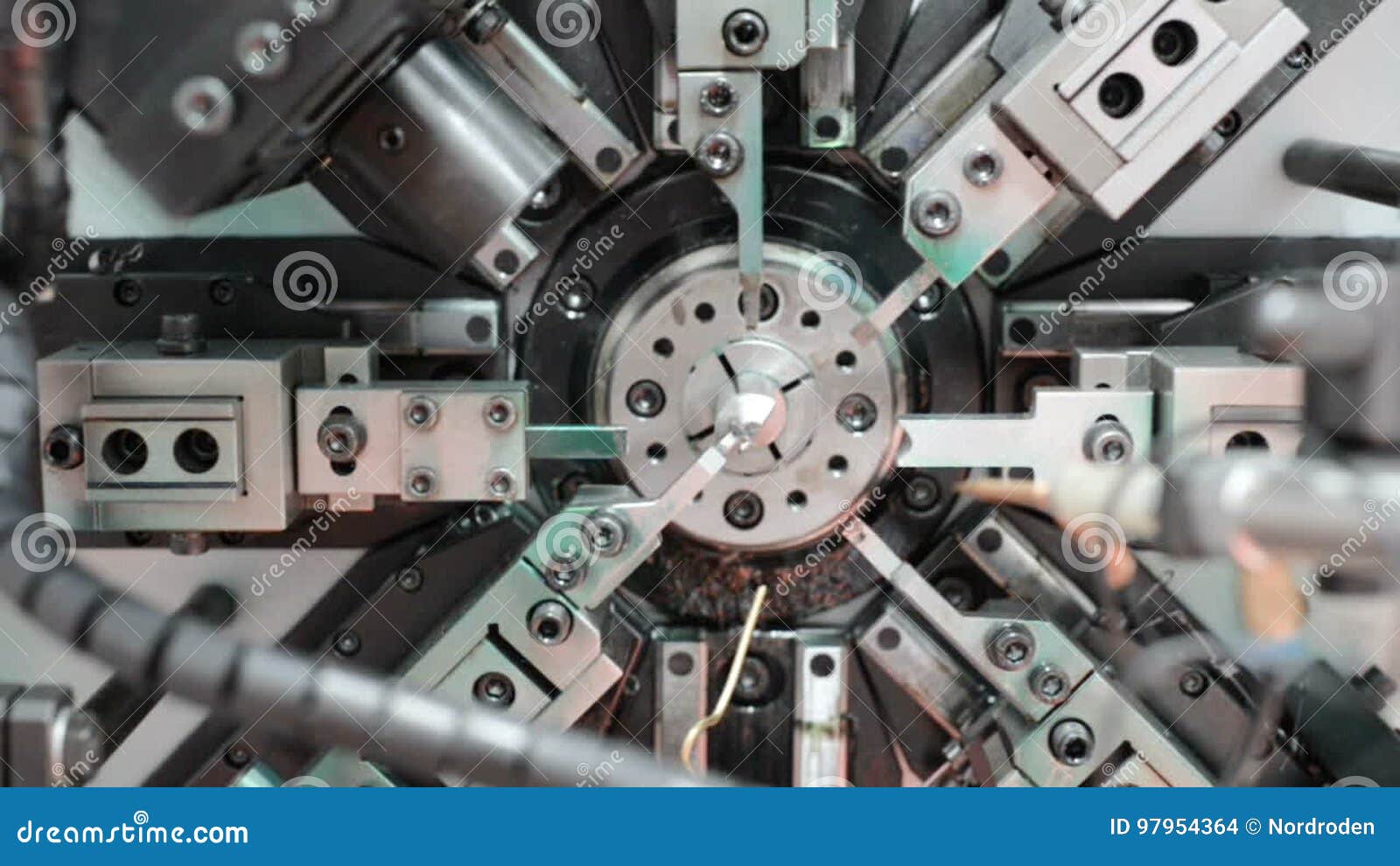 The Work of the CNC Mechanism Bending Machine. Manufacturing of a Wire ...