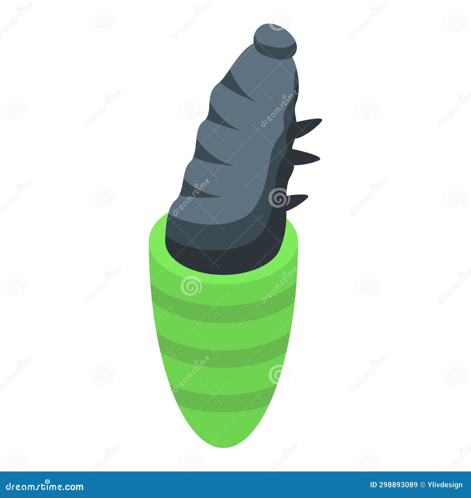 Work from Cocoon Icon Isometric Vector. Silkworm Biology Stock ...