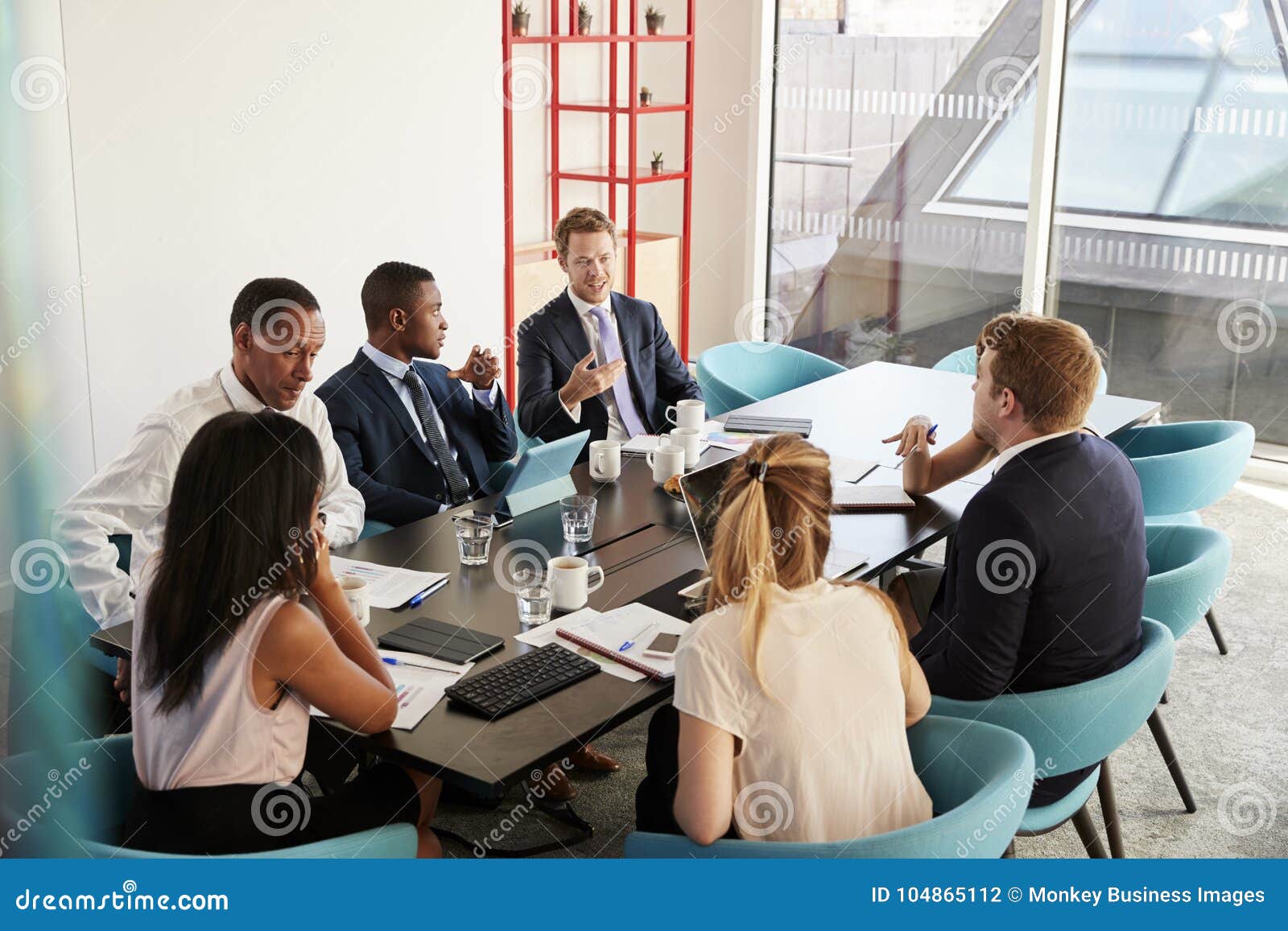Work Colleagues Having a Meeting in Boardroom Stock Photo - Image of ...