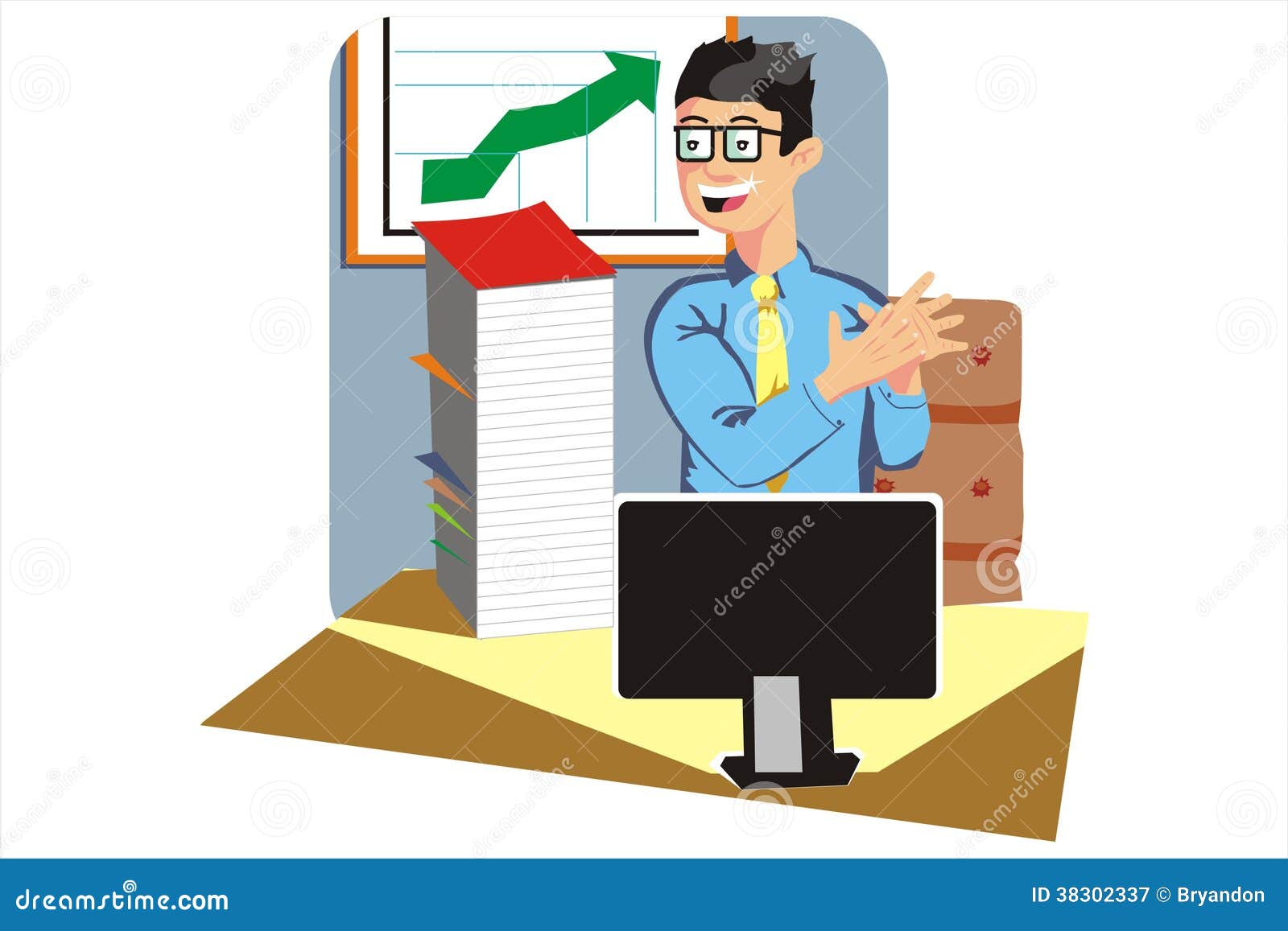 Work completed stock vector. Illustration of happy, satisfied - 38302337