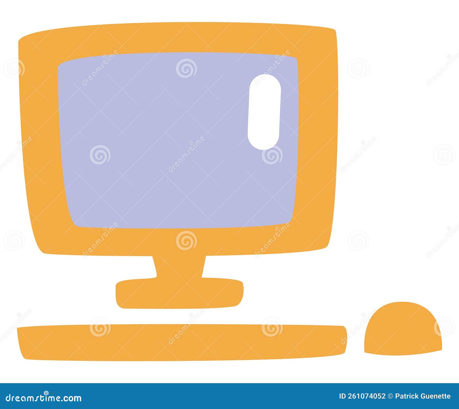 Work computer, icon stock vector. Illustration of working - 261074052