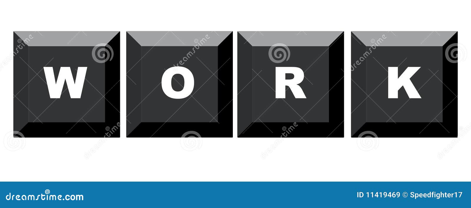 Work on computer keyboard stock illustration. Illustration of office ...