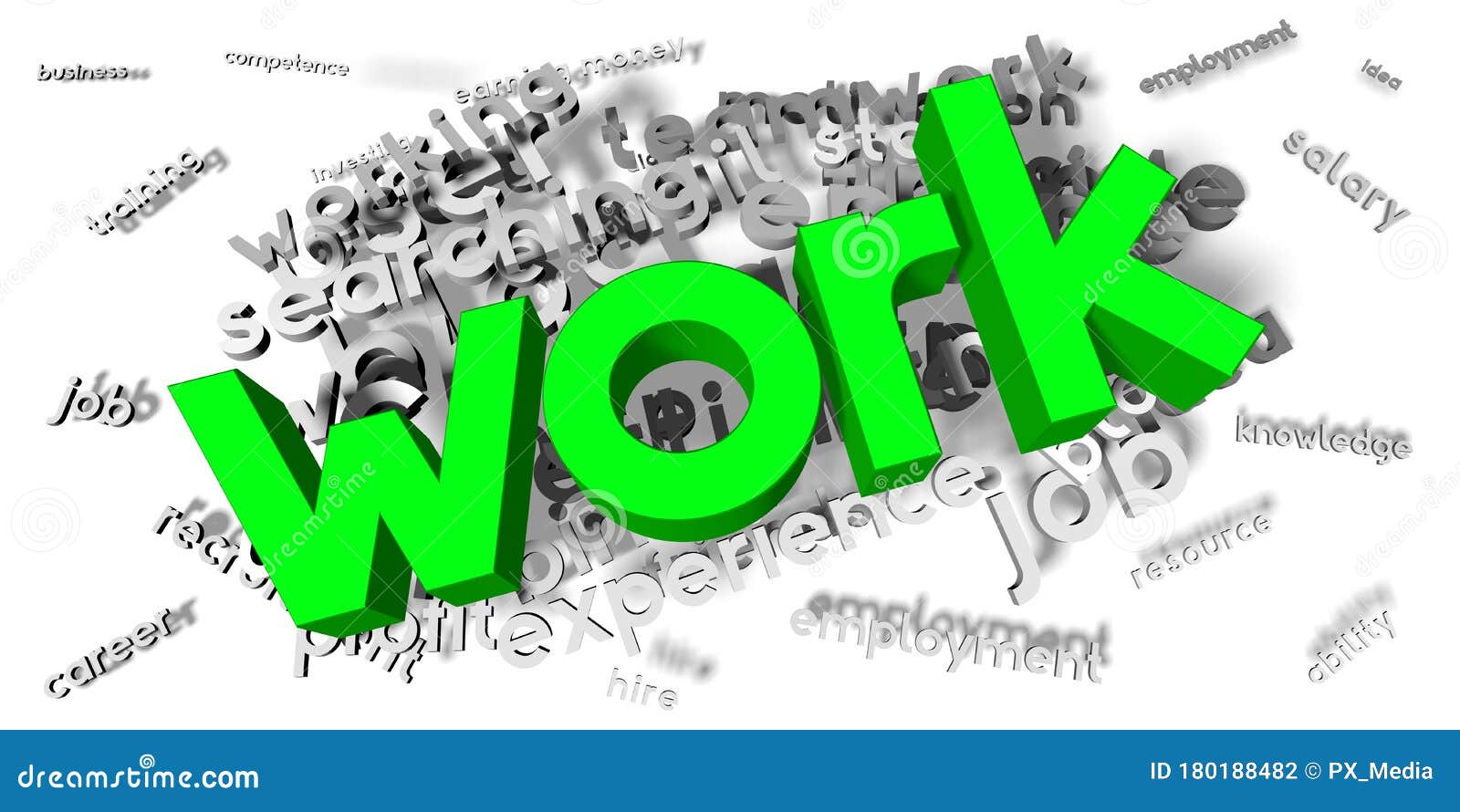 Work Concept - 3D Illustration Stock Illustration - Illustration of ...