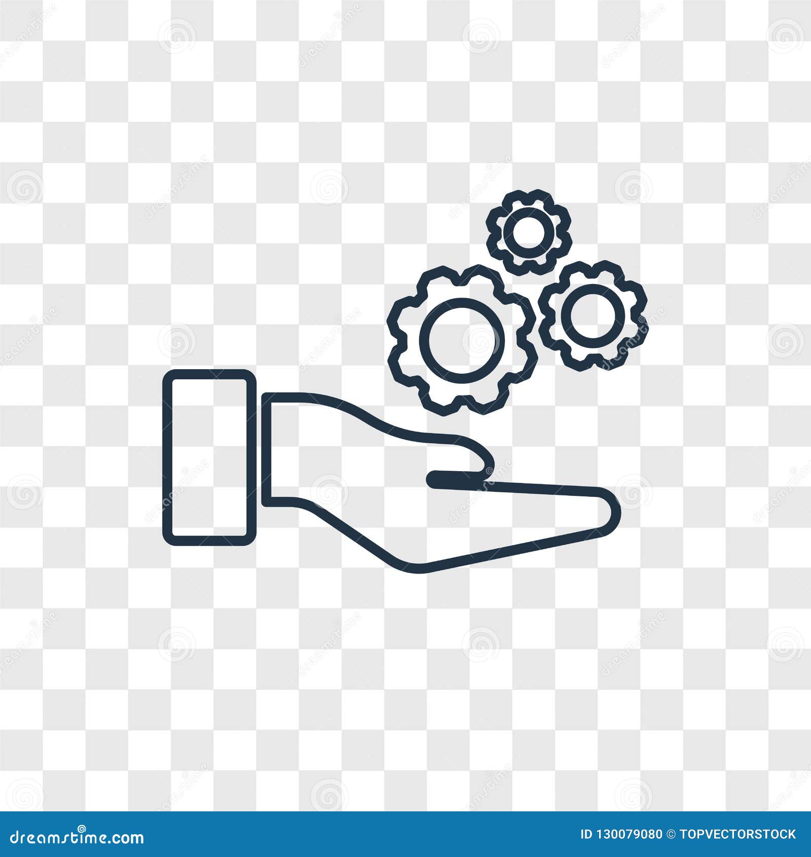 Work Concept Vector Linear Icon Isolated on Transparent Background ...