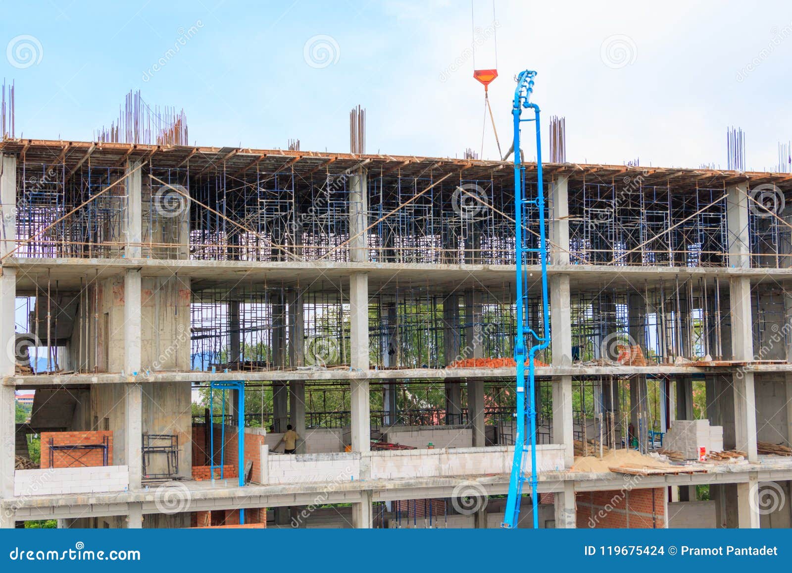 Work Construction in Building High Site Workplace Stock Photo - Image ...