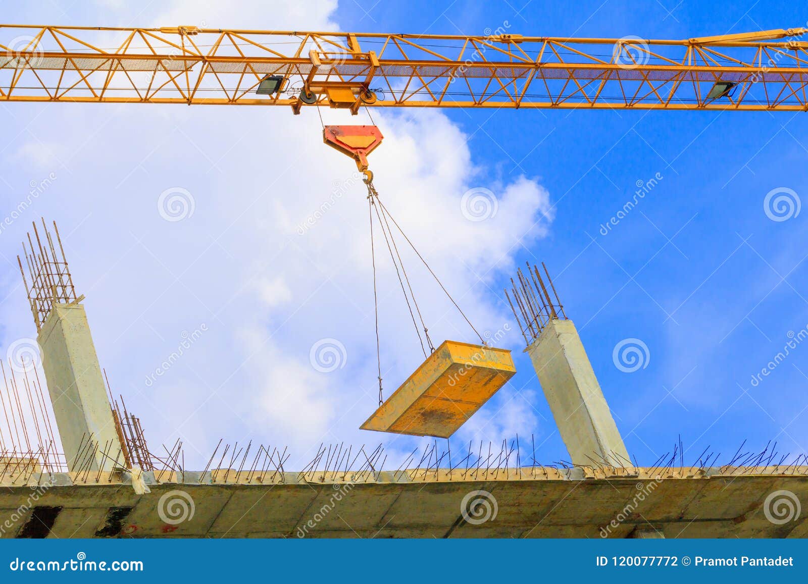 Work Construction in Building High Site Workplace with Copy Space Stock ...