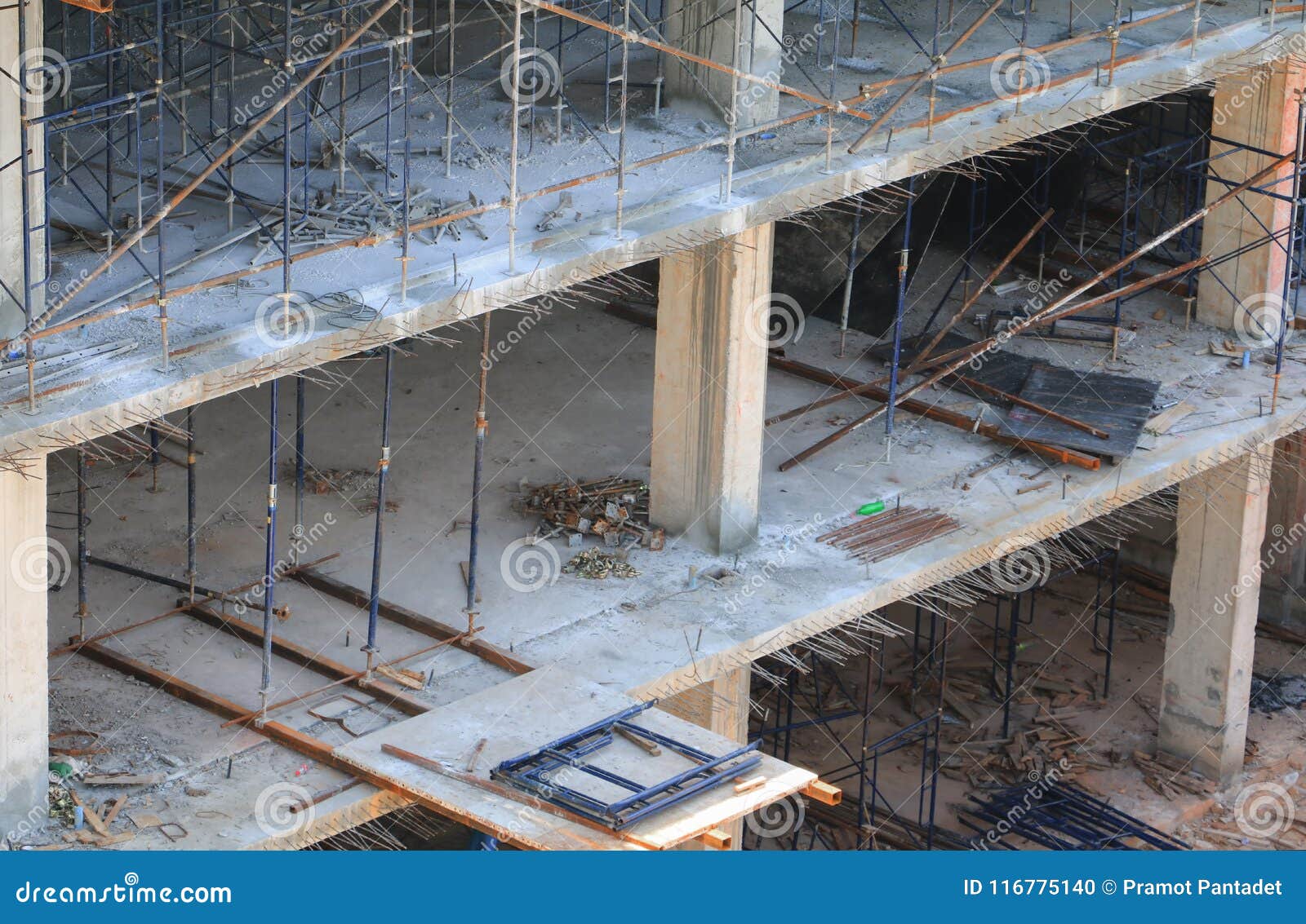 Work Construction Business in Building Site Workplace Stock Photo ...