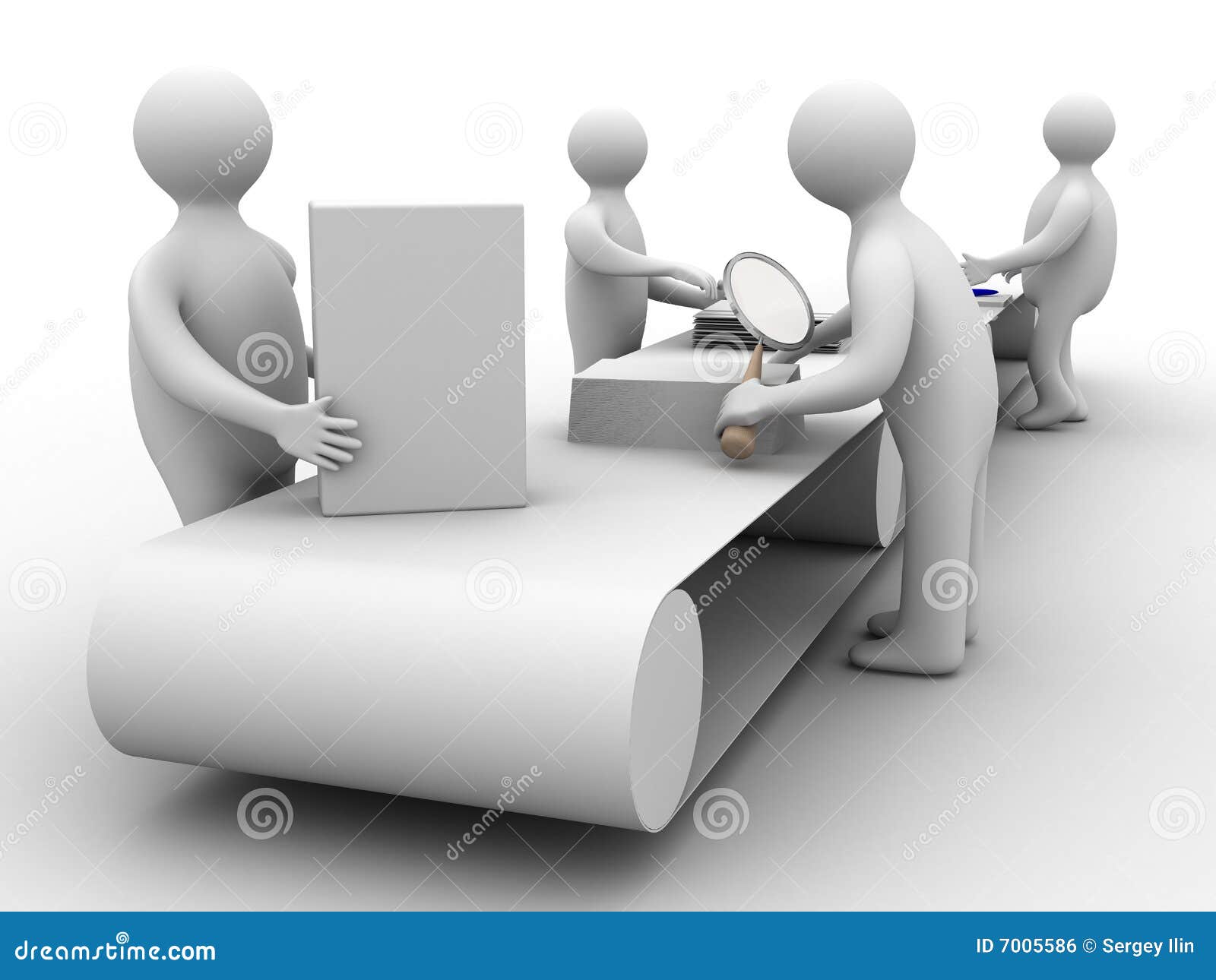 Work On The Conveyor. Isolated Illustrations | CartoonDealer.com #7005586