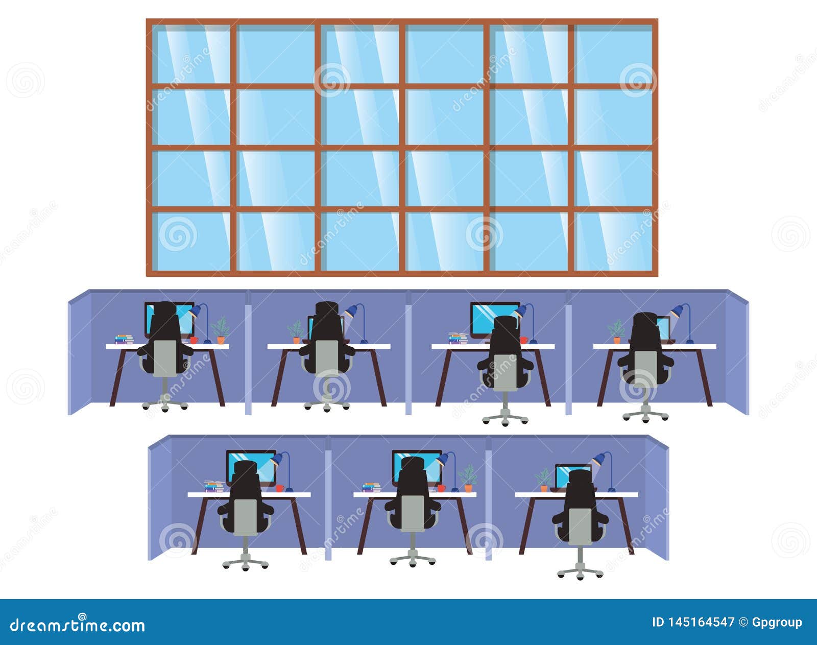 Work Cubicles Isolated Icon Stock Vector - Illustration of ...