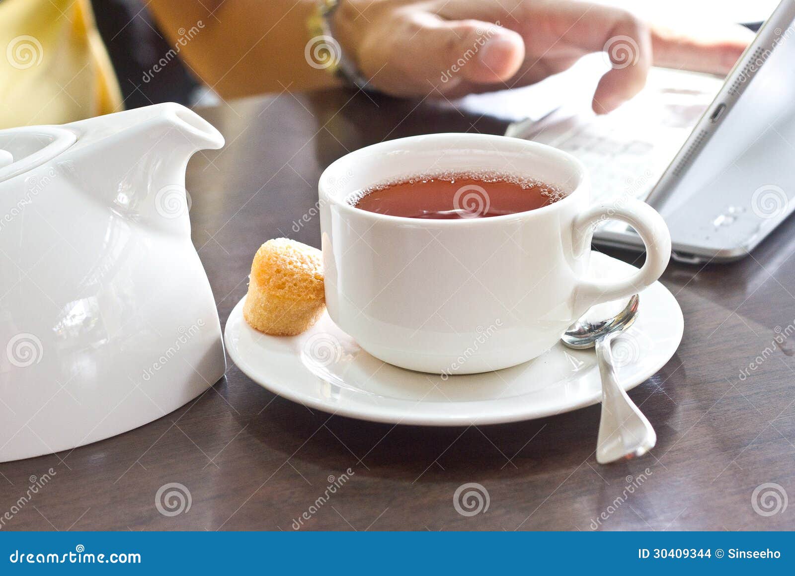 Work and a cup of tea stock photo. Image of technology - 30409344