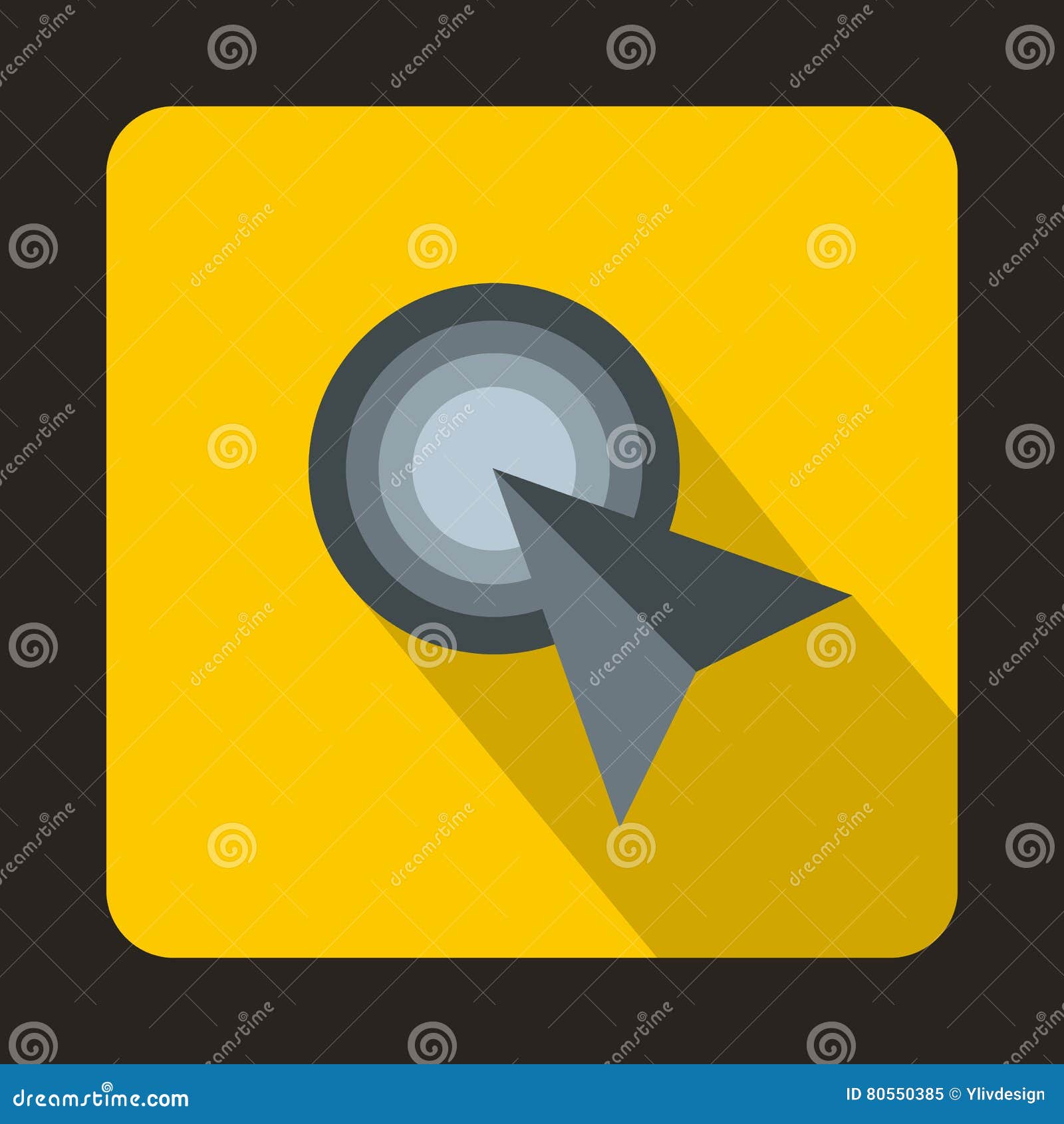 Work with Cursor Icon, Flat Style Stock Vector - Illustration of ...