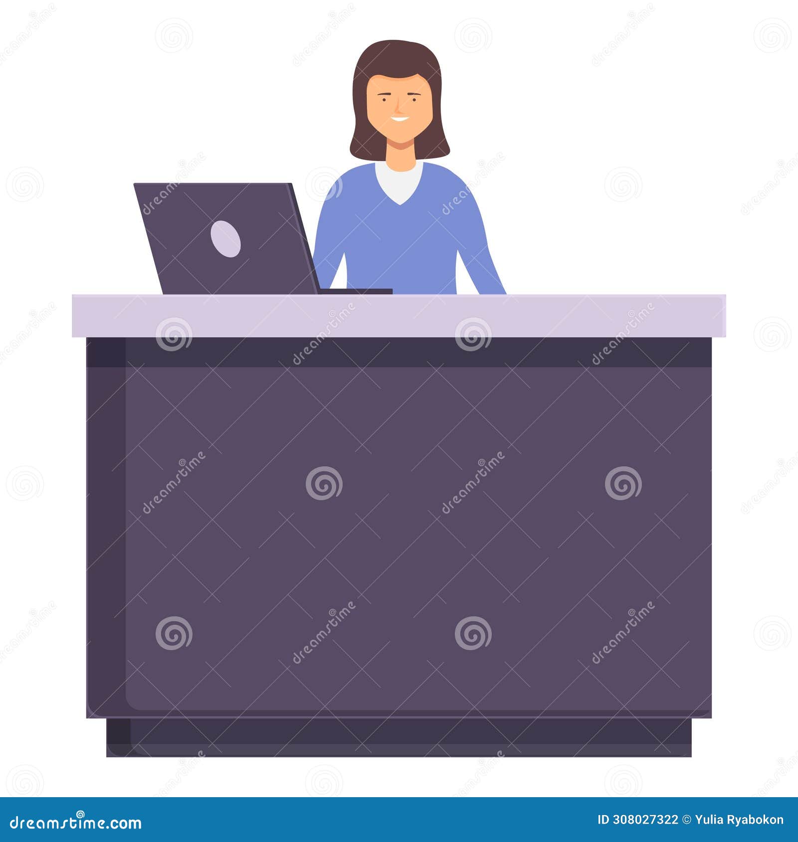 Work Customer Visitor Icon Cartoon Vector. Client Support Stock Vector ...