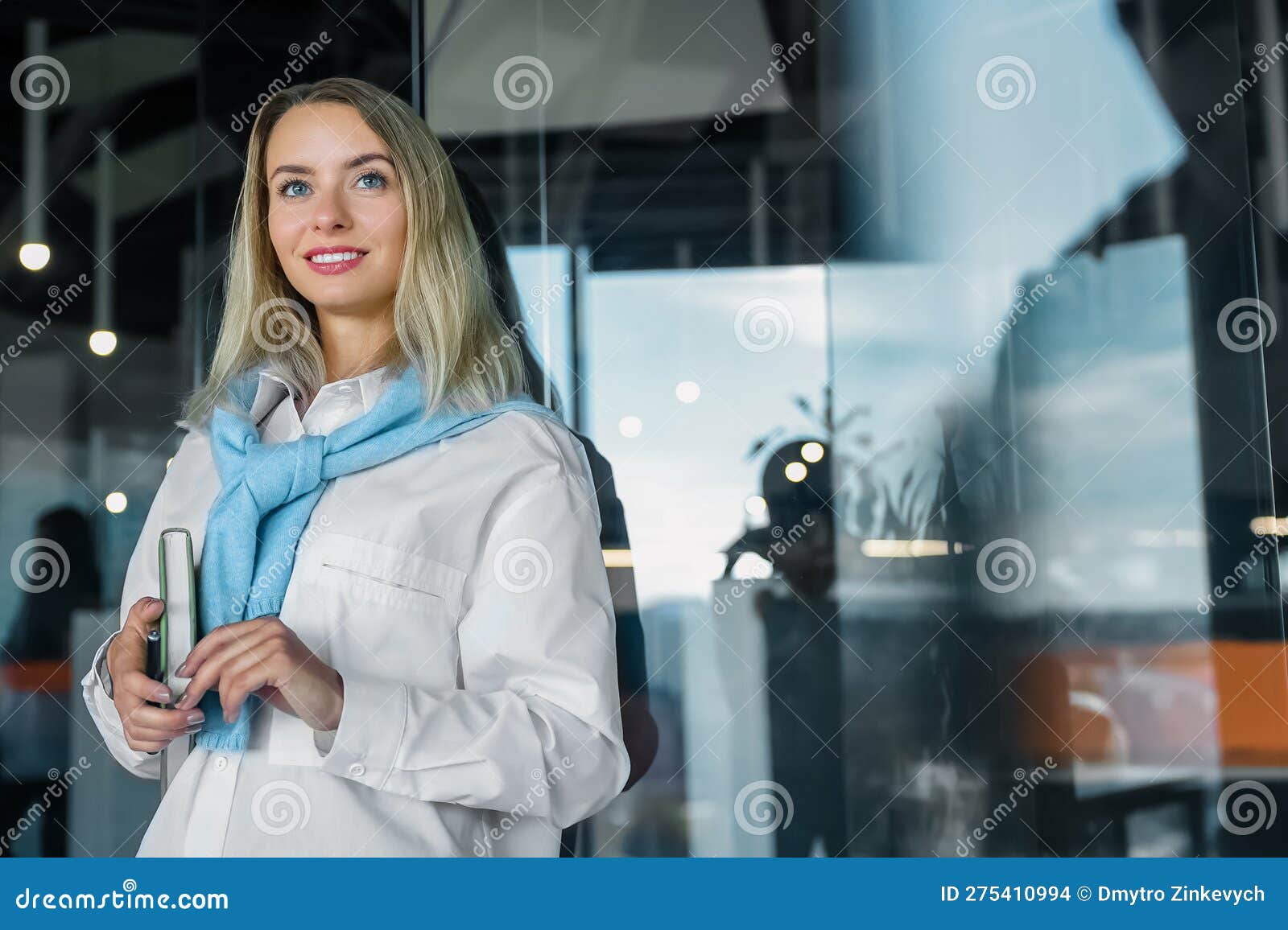 Cute Smiling Woman at the Office Stock Photo - Image of entrepreneurs ...