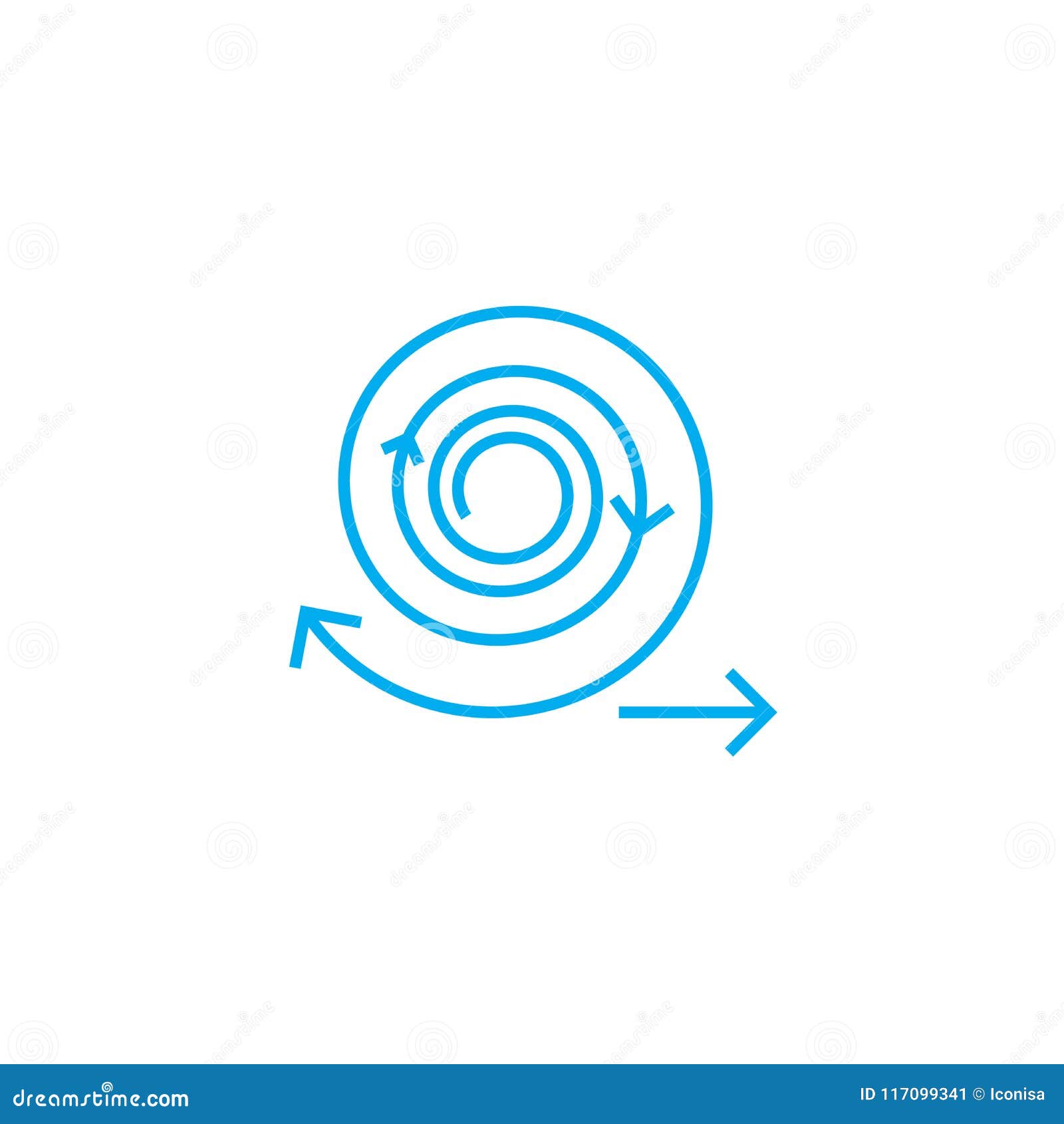 Work Cycles Linear Icon Concept. Work Cycles Line Vector Sign, Symbol ...